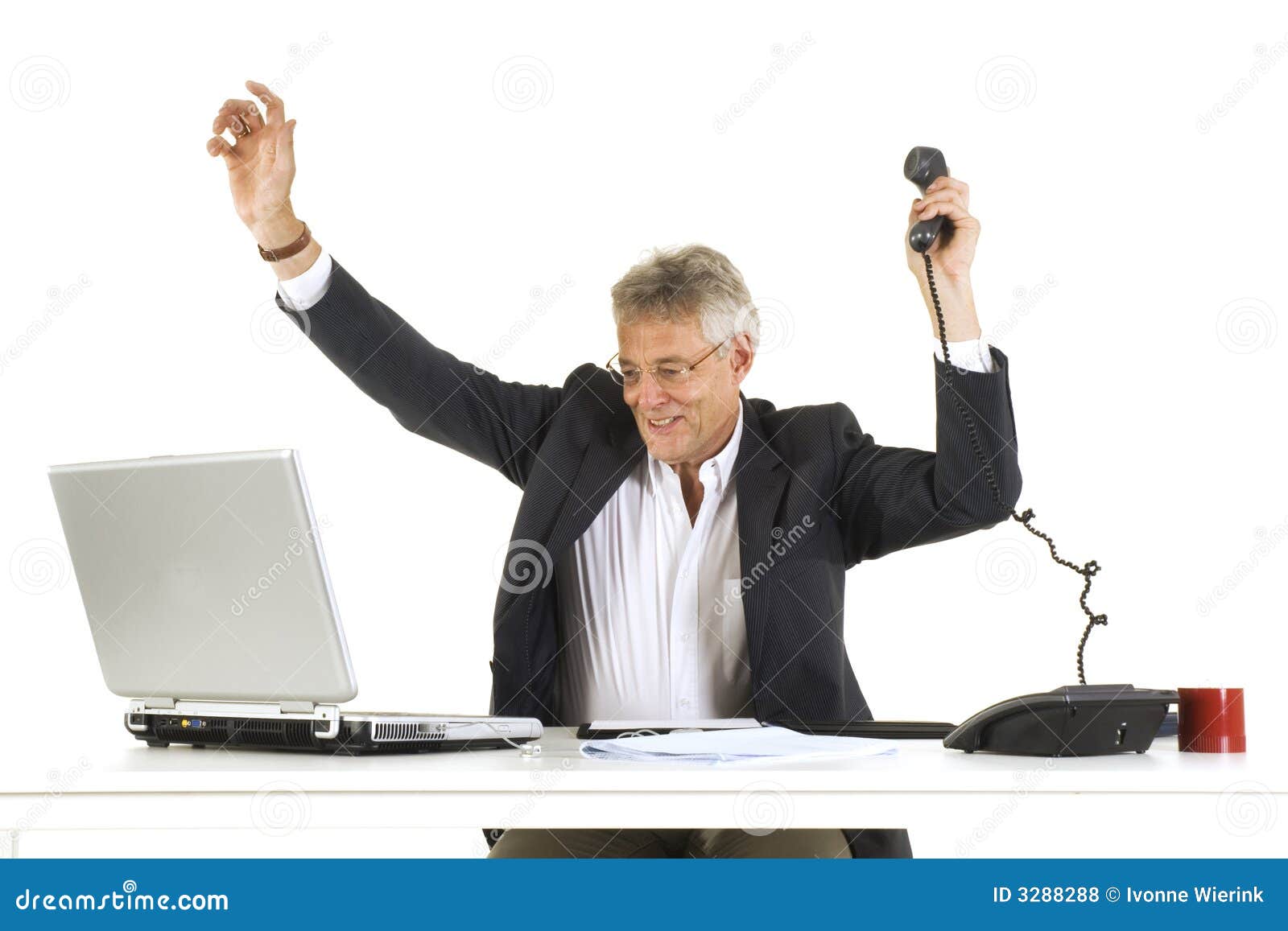 Happy manager stock photo. Image of speaking, listening - 3288288