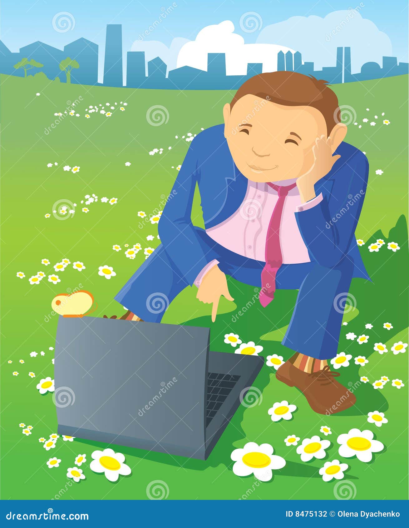 The happy manager. CMYK stock vector. Illustration of adult - 8475132