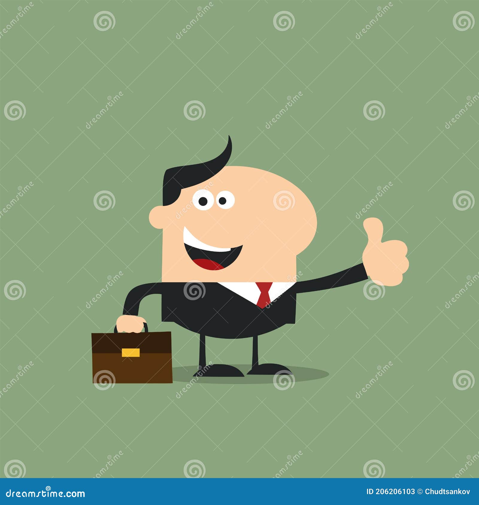 Happy Manager Giving Feedback in Modern Flat Design Stock Vector ...