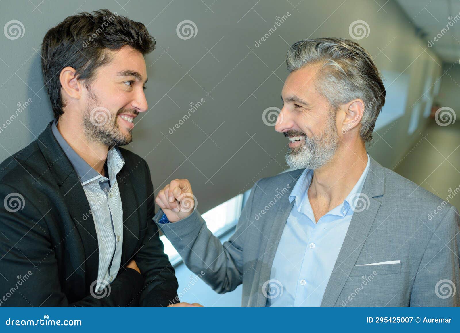 Happy Manager Talking To Salarie Stock Image - Image of executive ...