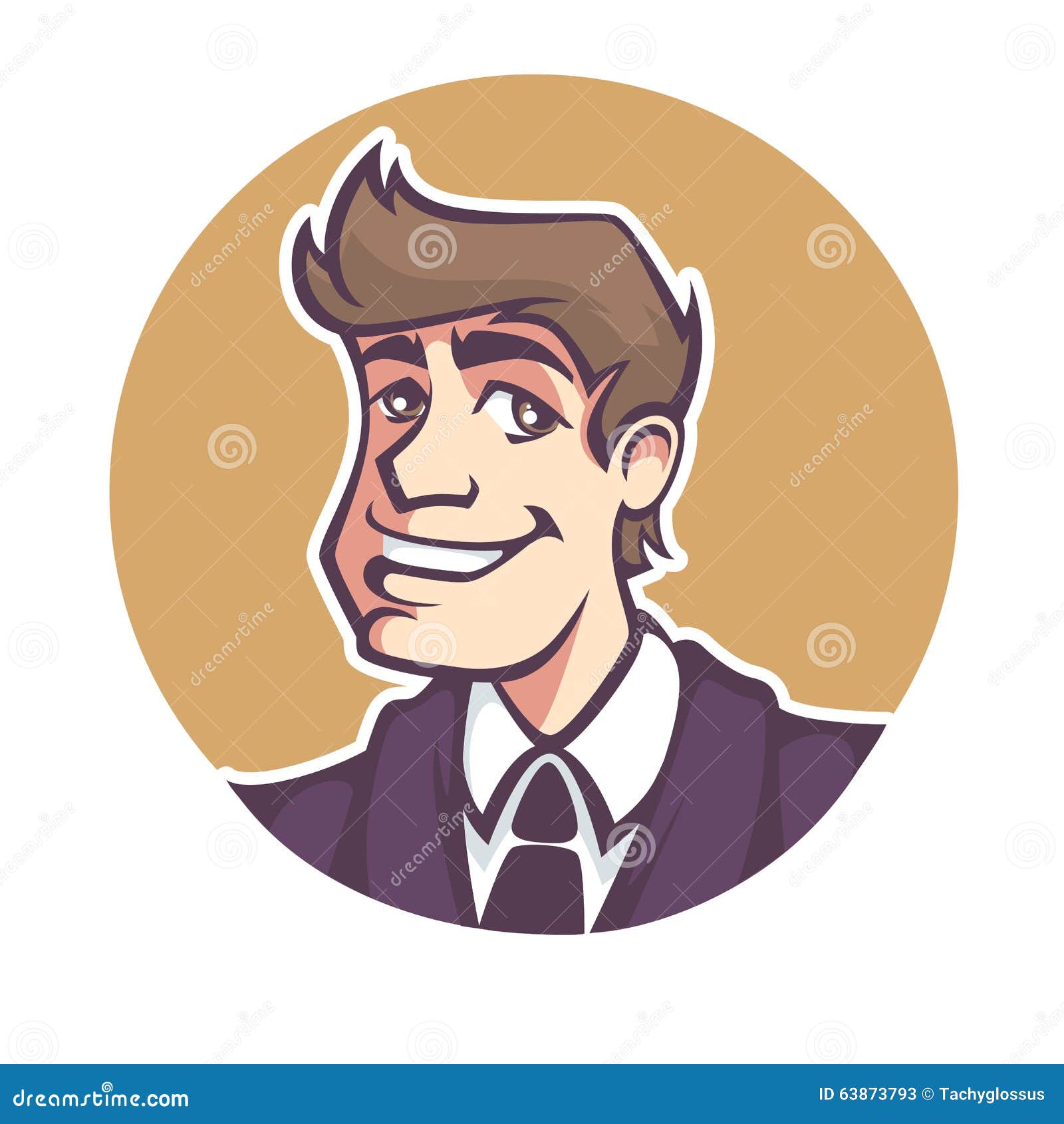Happy manager stock vector. Illustration of presentation - 63873793