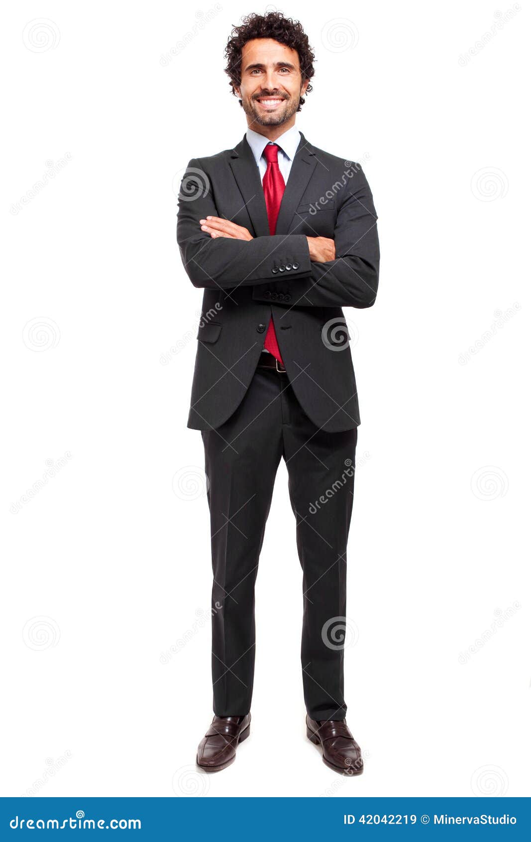 Happy Manager on White Background Stock Image - Image of cheerful ...