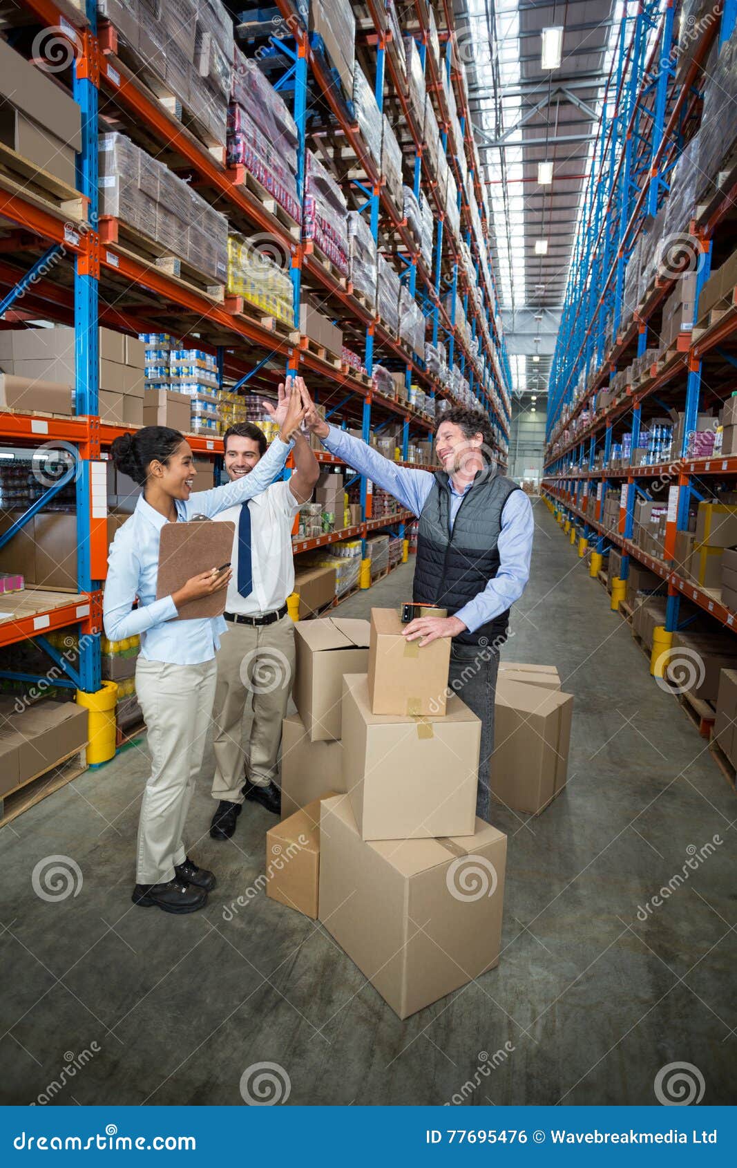 Happy Managers are Clapping Hands Each Other Stock Photo - Image of ...