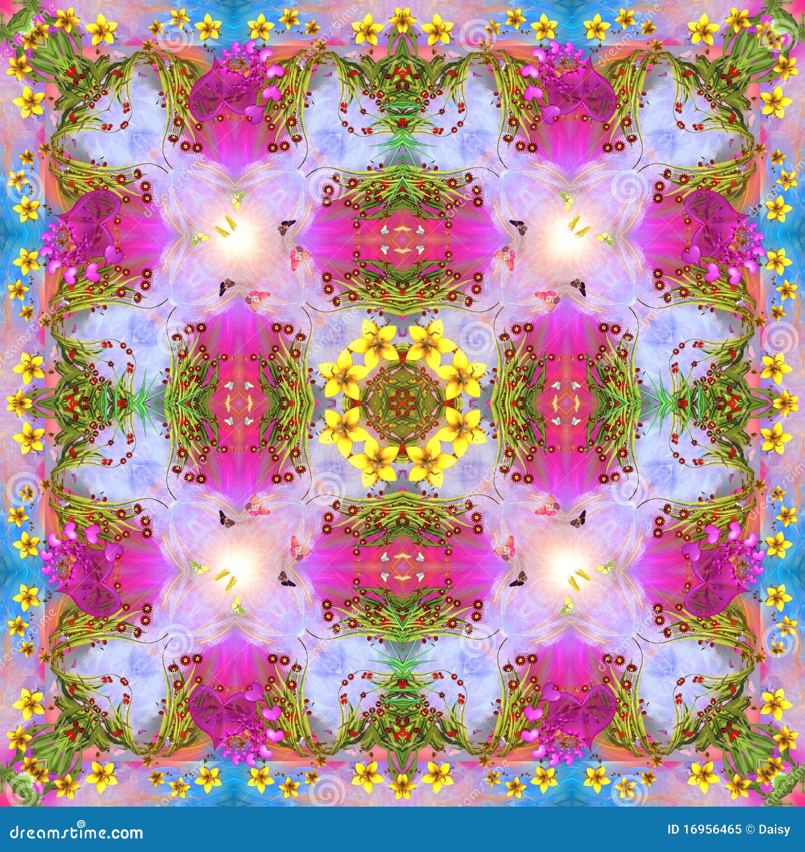 Happy Mandala in Spring Colors Stock Illustration - Illustration of ...