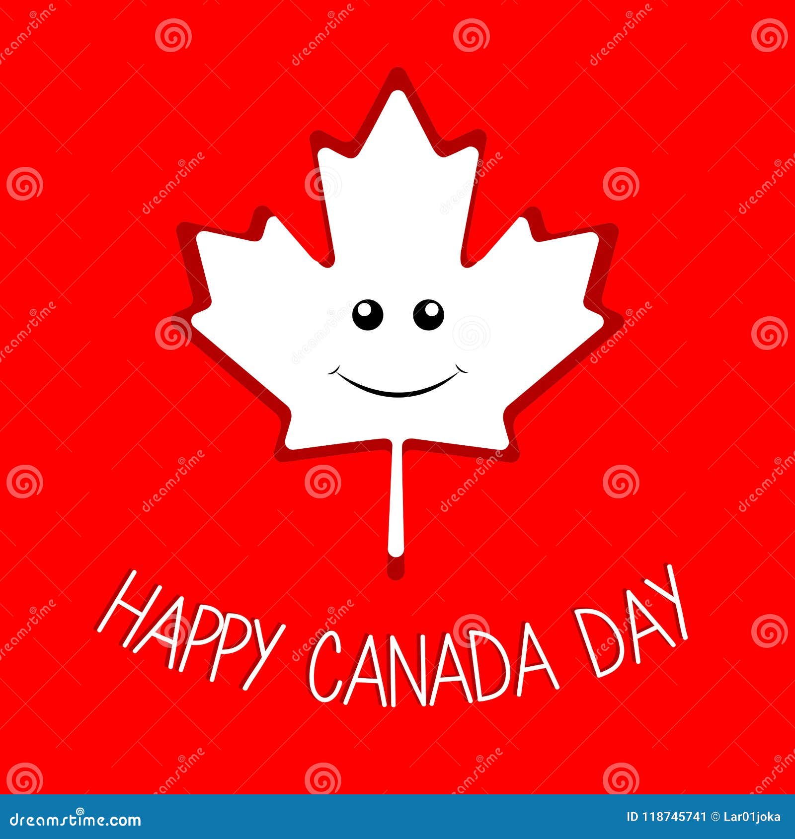 Happy Maple Leaf. Canada Day Stock Vector - Illustration of symbol ...