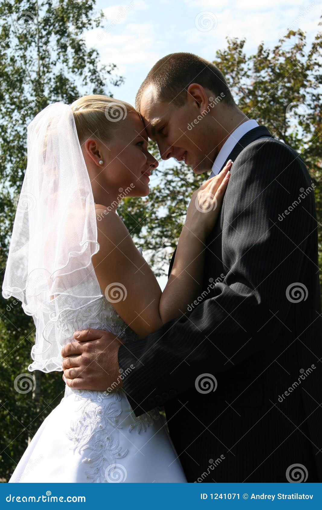Happy Married Couple In Nature Where Ancient Architecture Stock Photo ...