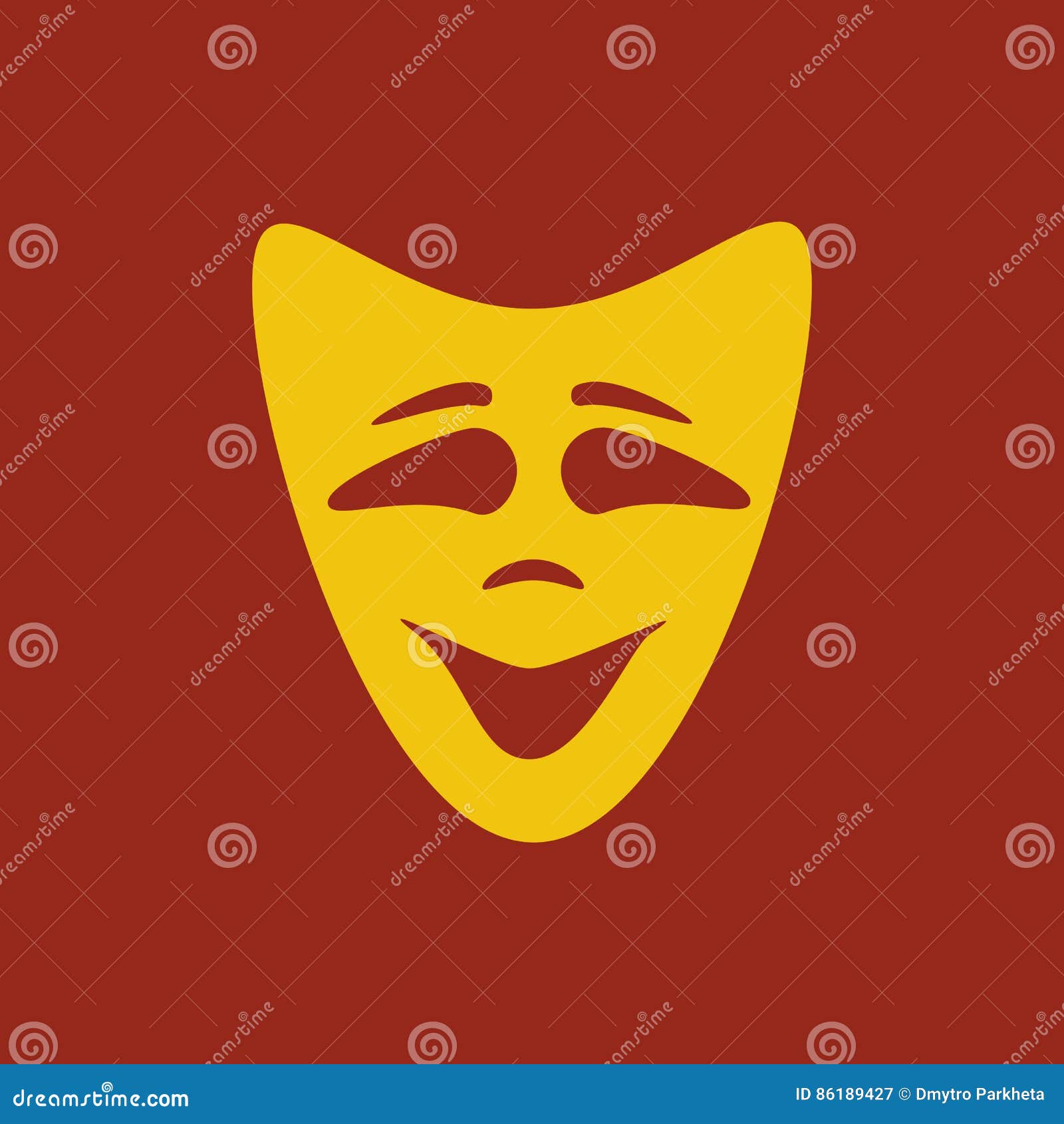 Happy mask illustration stock vector. Illustration of happy - 86189427
