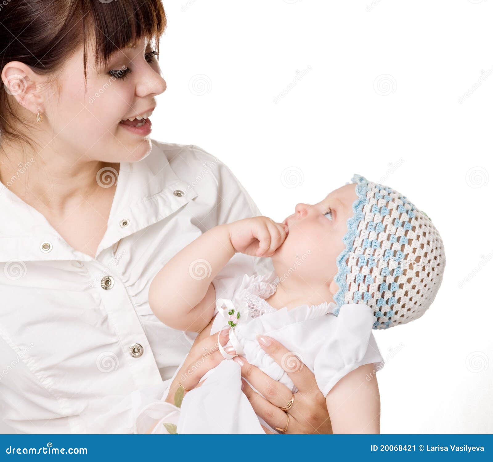 Happy mather and baby stock image. Image of isolate, studio - 20068421
