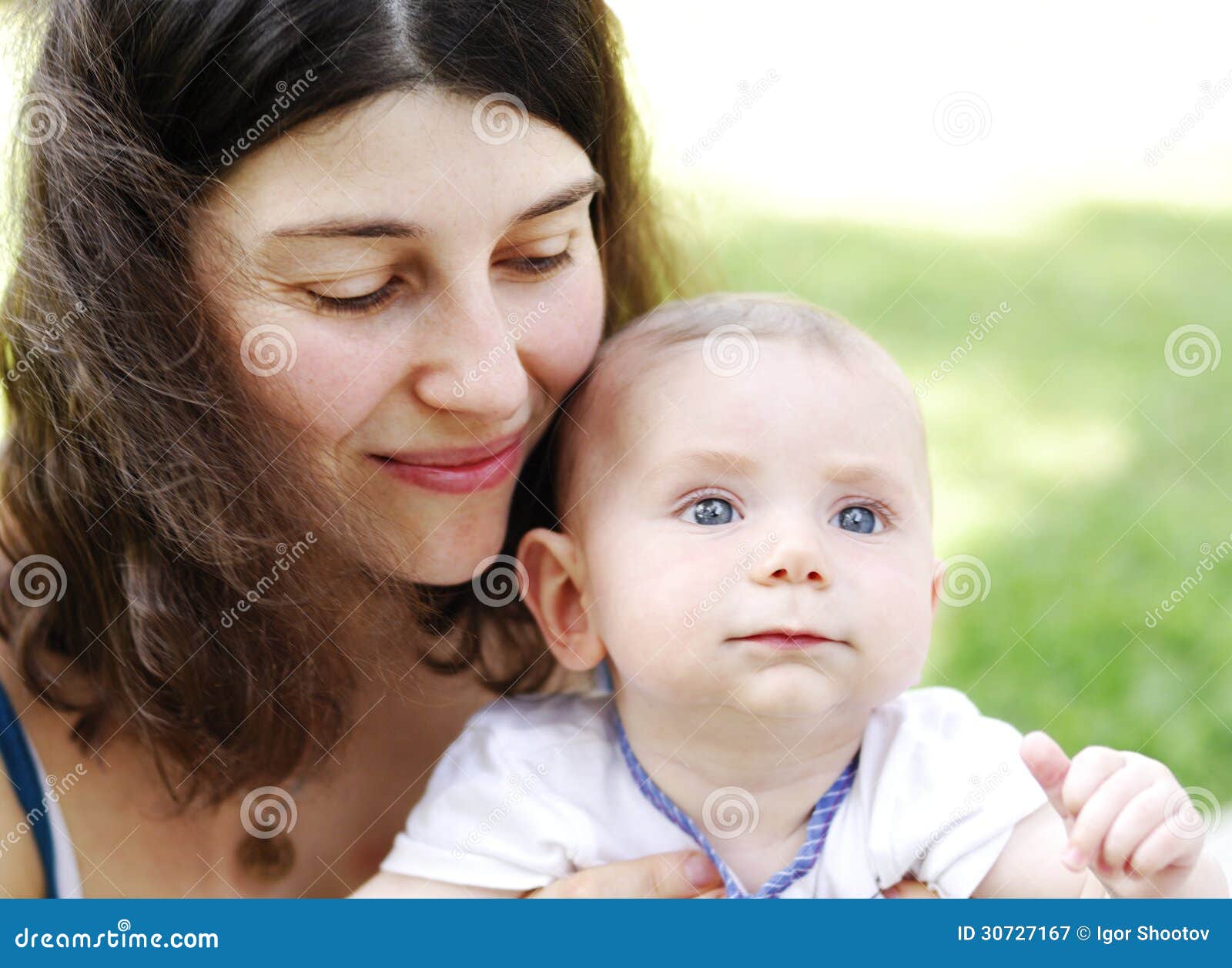 Happy Mather and Son Outdoor Stock Image - Image of little, happiness ...