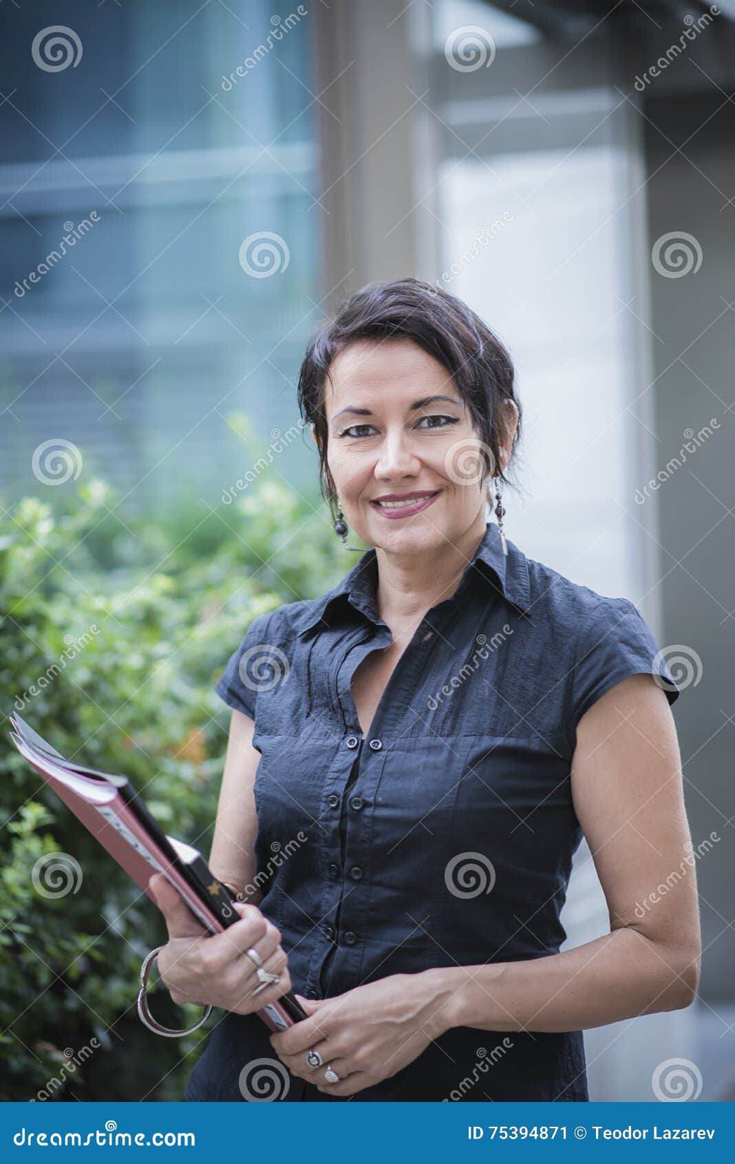 Happy Mature Businesswoman Stock Image Image Of Modern 75394871