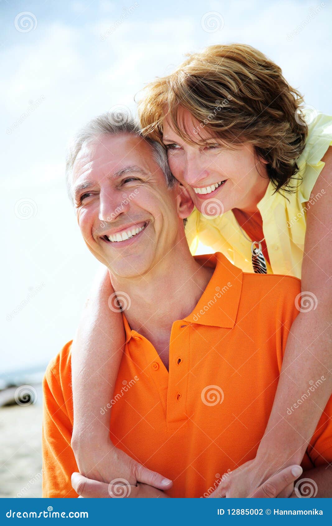 Happy mature couple stock photo. Image of back, face - 12885002