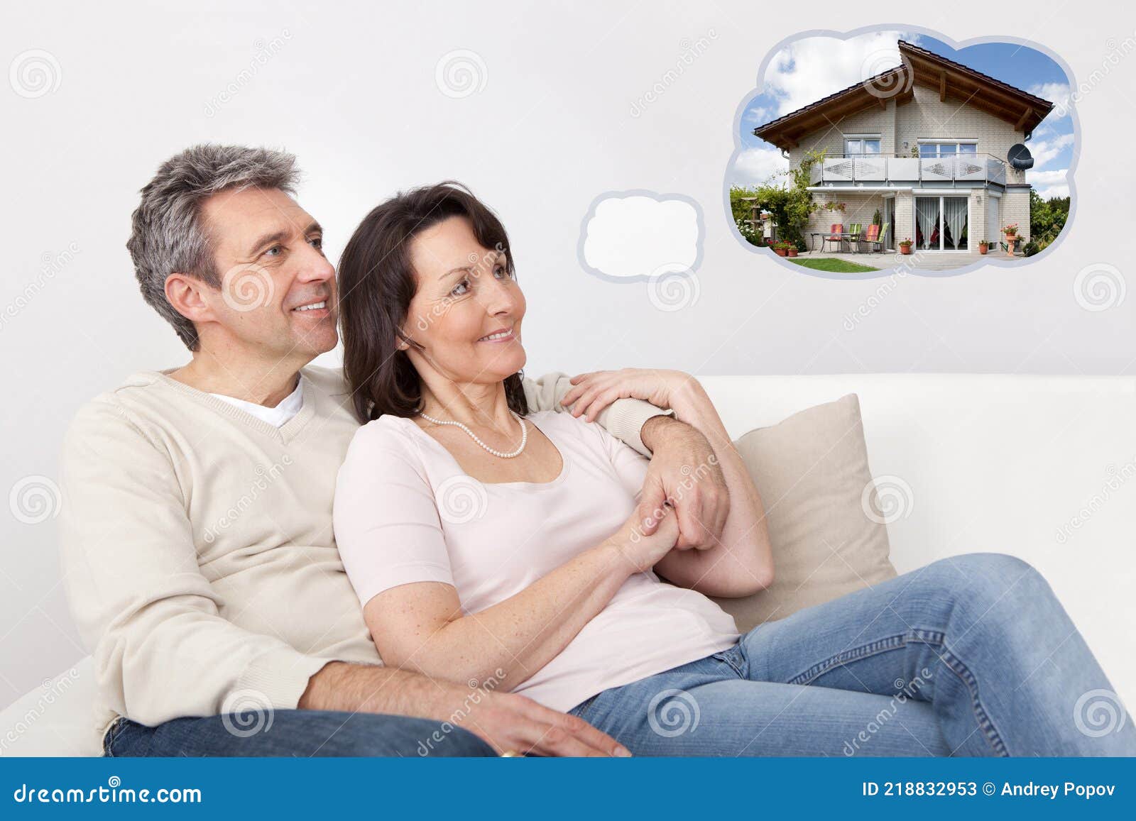 Couple Dreaming of Having Their Own House Stock Image - Image of human ...