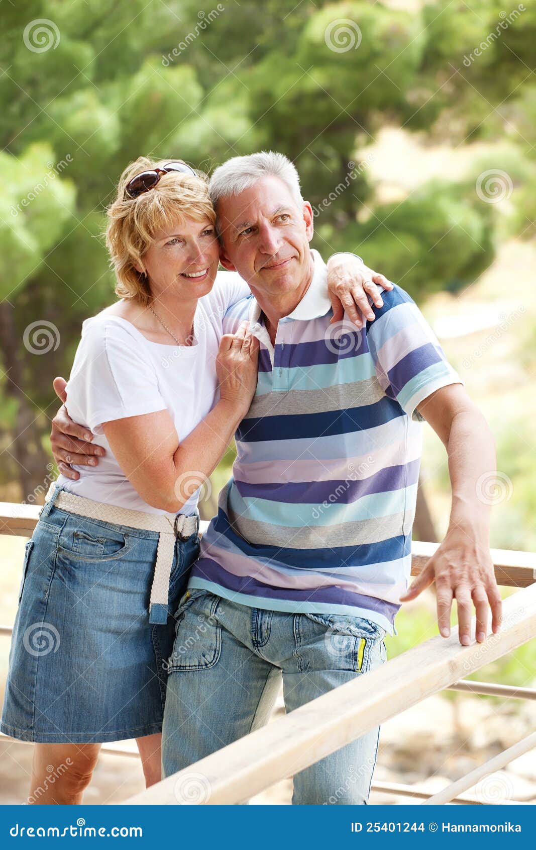 Happy Mature Couple Outdoors Stock Photo - Image of elderly, copyspace ...