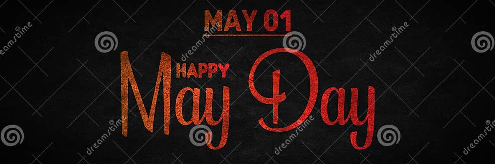 Happy May Day, May 01. Calendar of May Text Effect, Design Stock ...