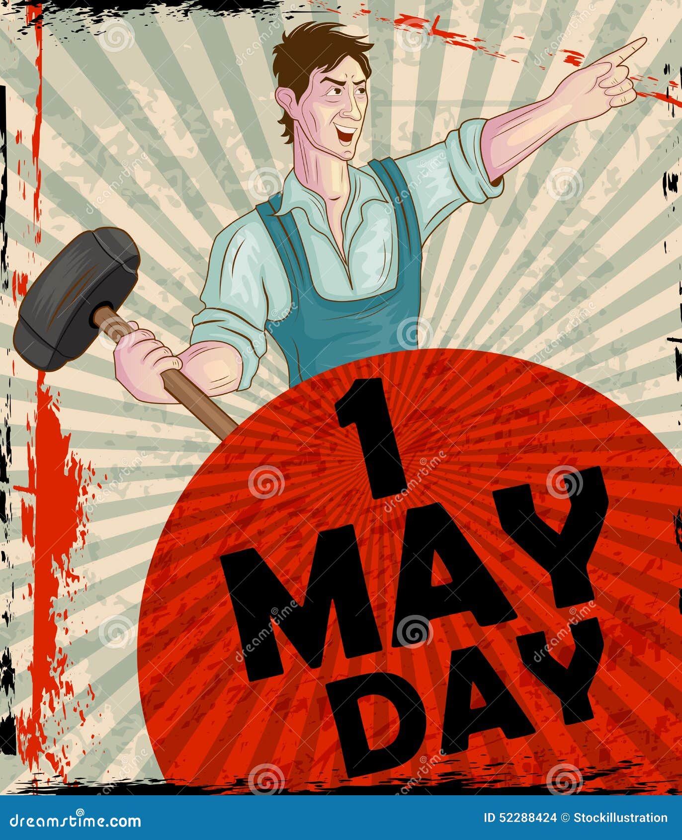 Happy May Day celebration stock vector. Illustration of happy - 52288424