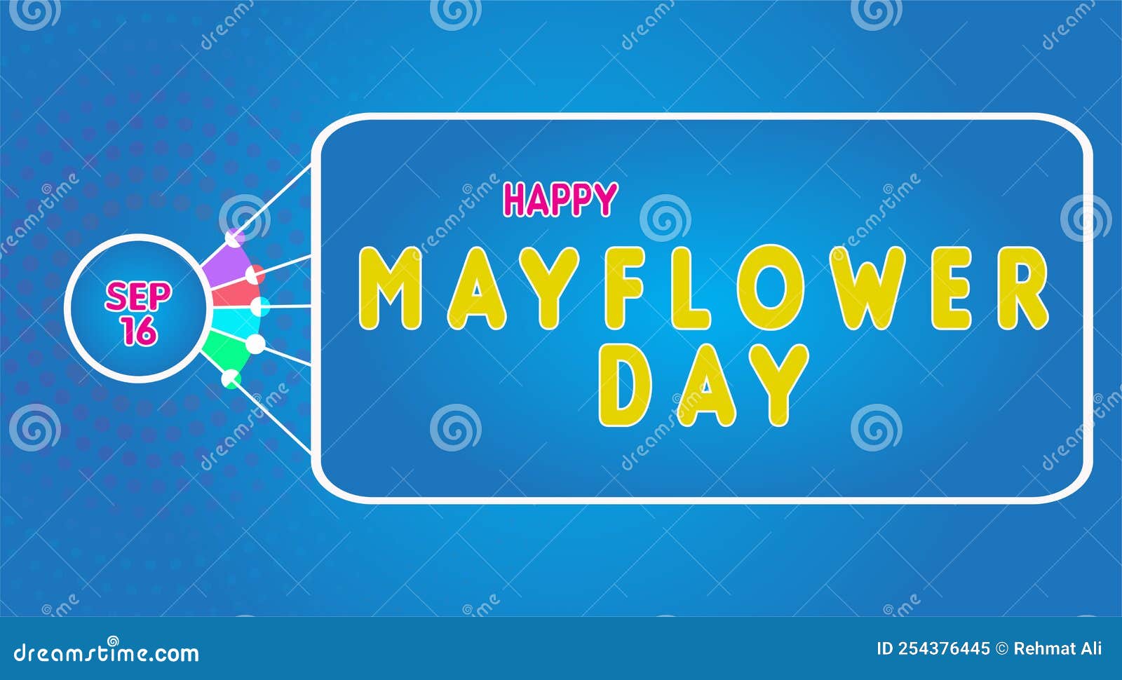 Happy Mayflower Day, September 16. Calendar of September Text Effect ...