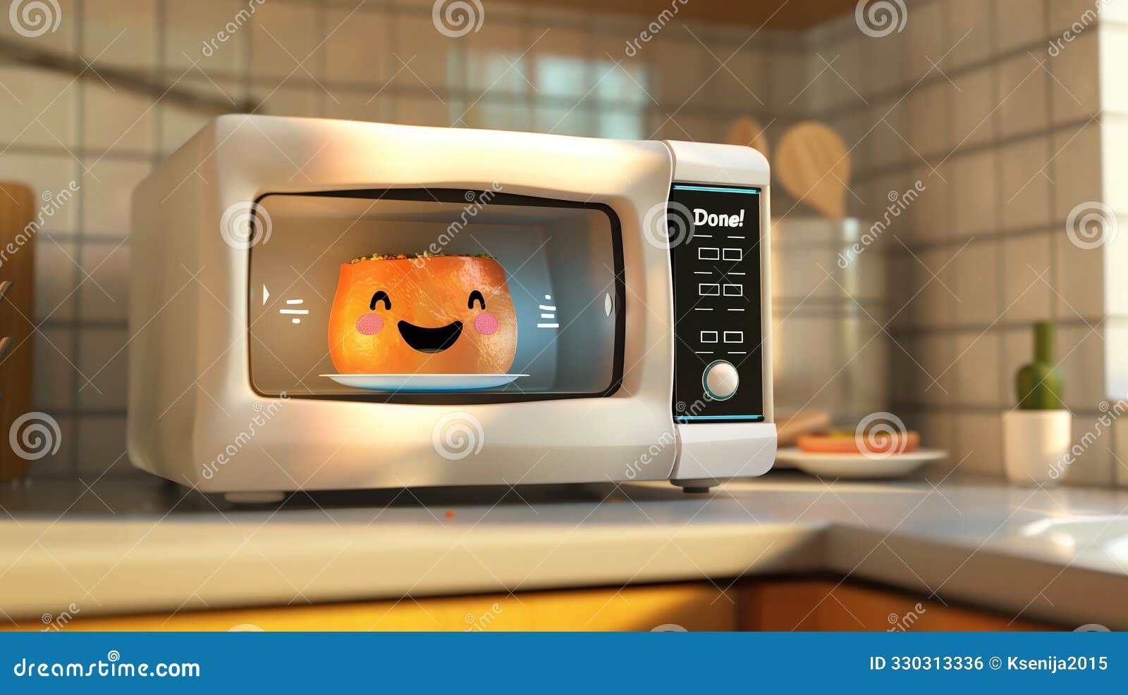 Happy Meal in the Microwave Stock Photo - Image of kawaii, completion ...