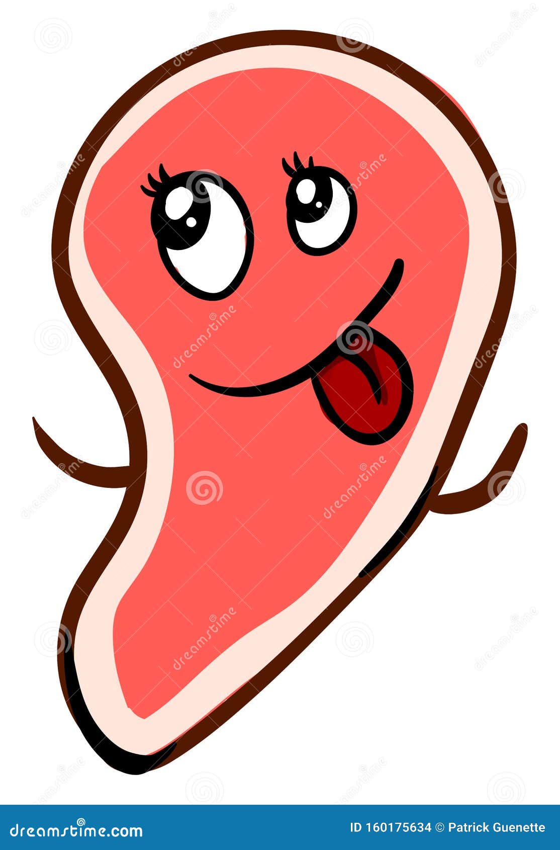Happy Meat, Illustration, Vector Stock Vector - Illustration of cartoon ...