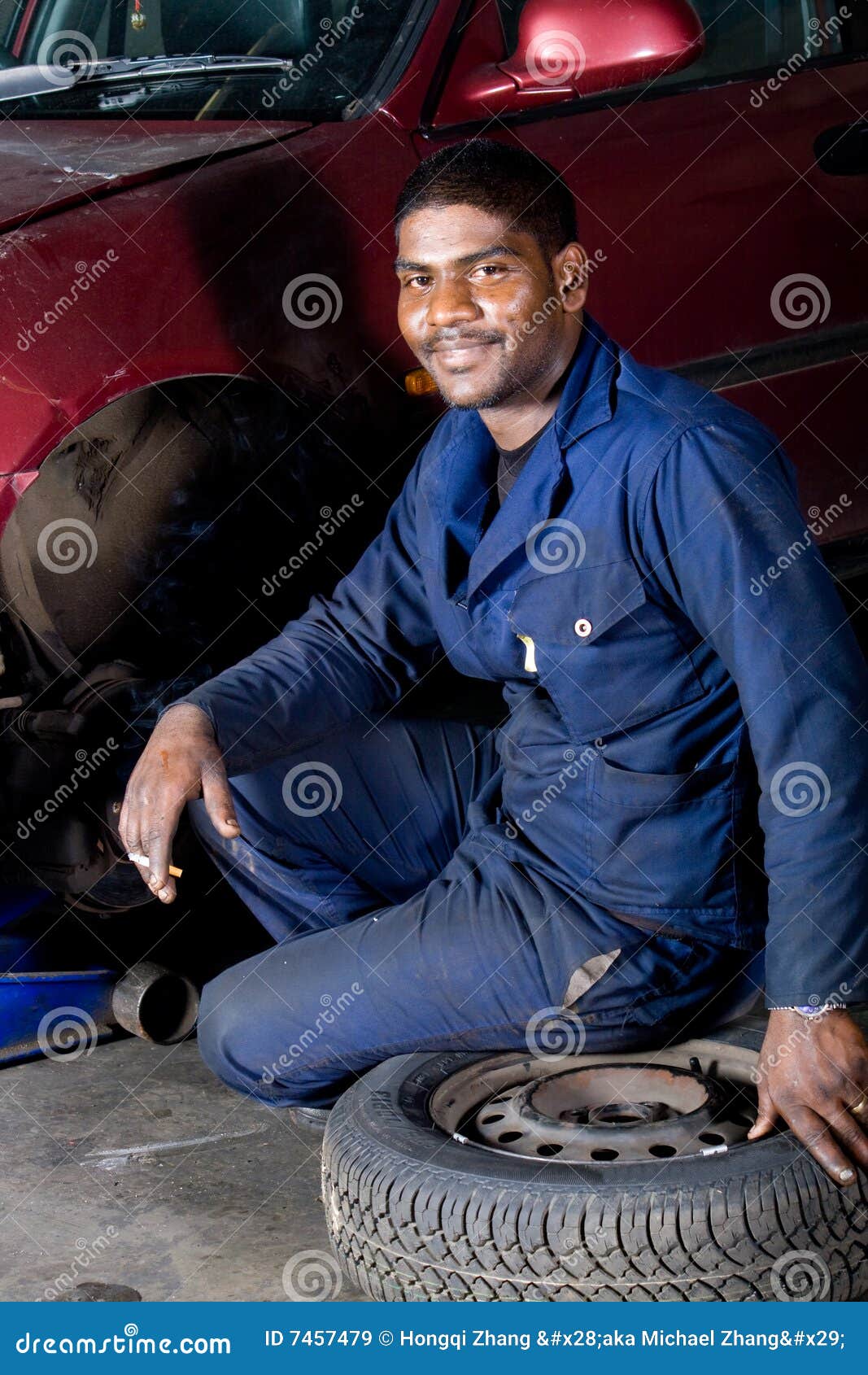 Happy mechanic stock image. Image of change, indian, fixing - 7457479