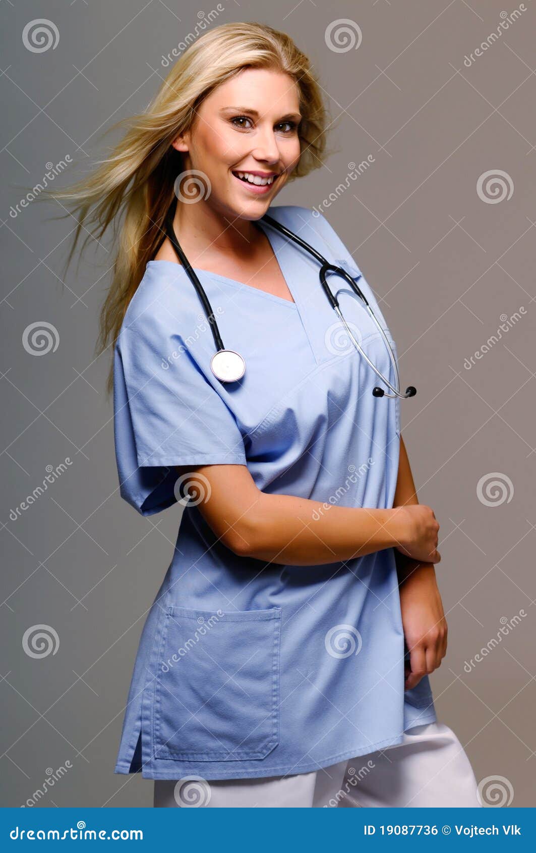 Happy medical assistant stock photo. Image of profession - 19087736