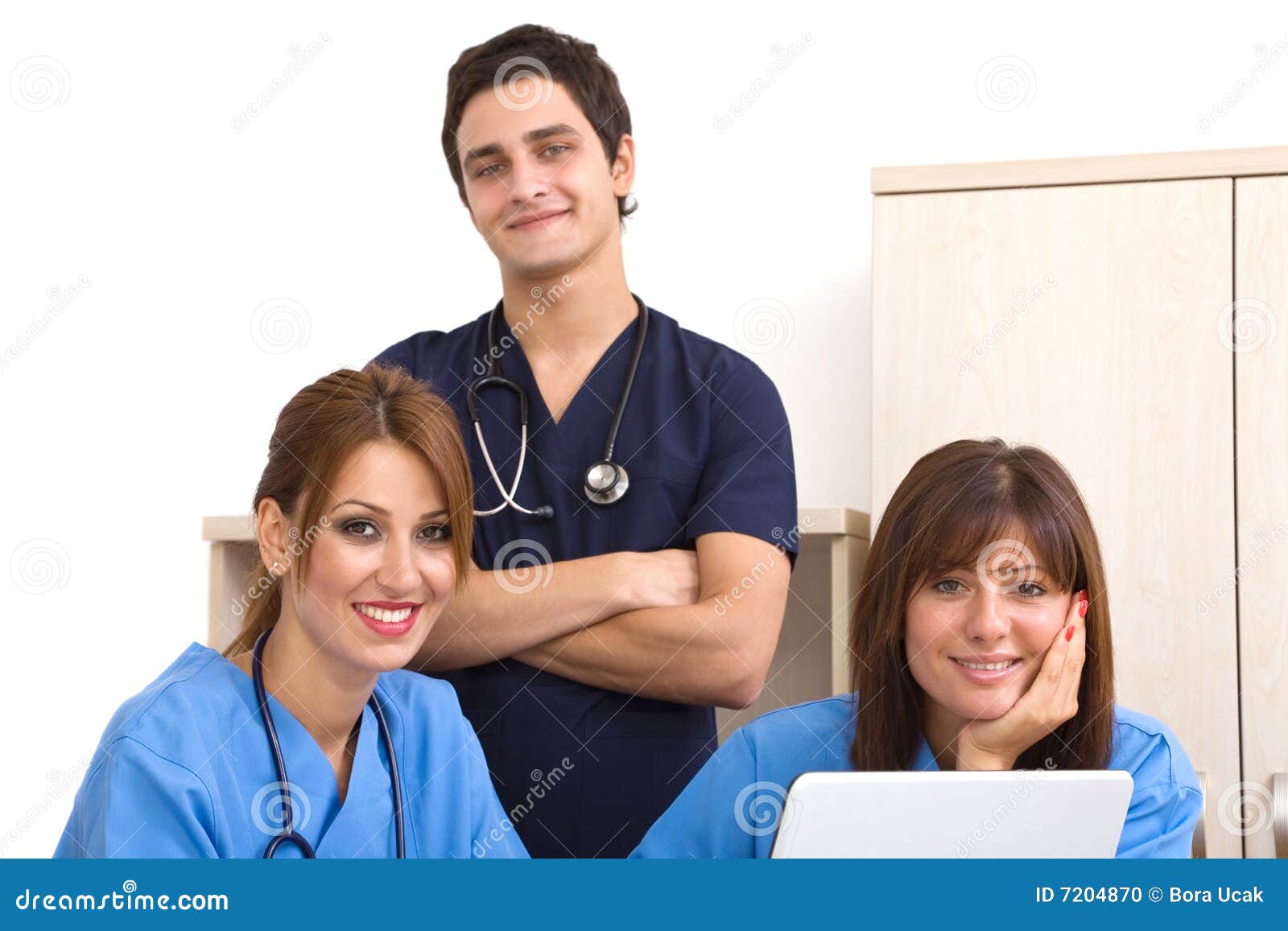 Happy medical team stock photo. Image of analyse, diagnose - 7204870