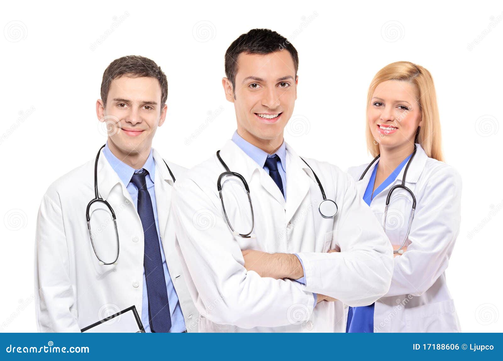Happy Medical Team of Doctors Stock Photo - Image of expression, coat ...