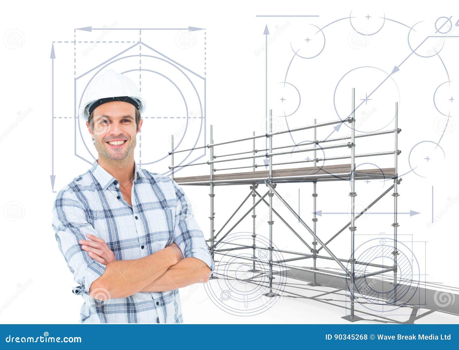 Scaffolding In Front Of A Brick Facade Royalty-Free Stock Image ...