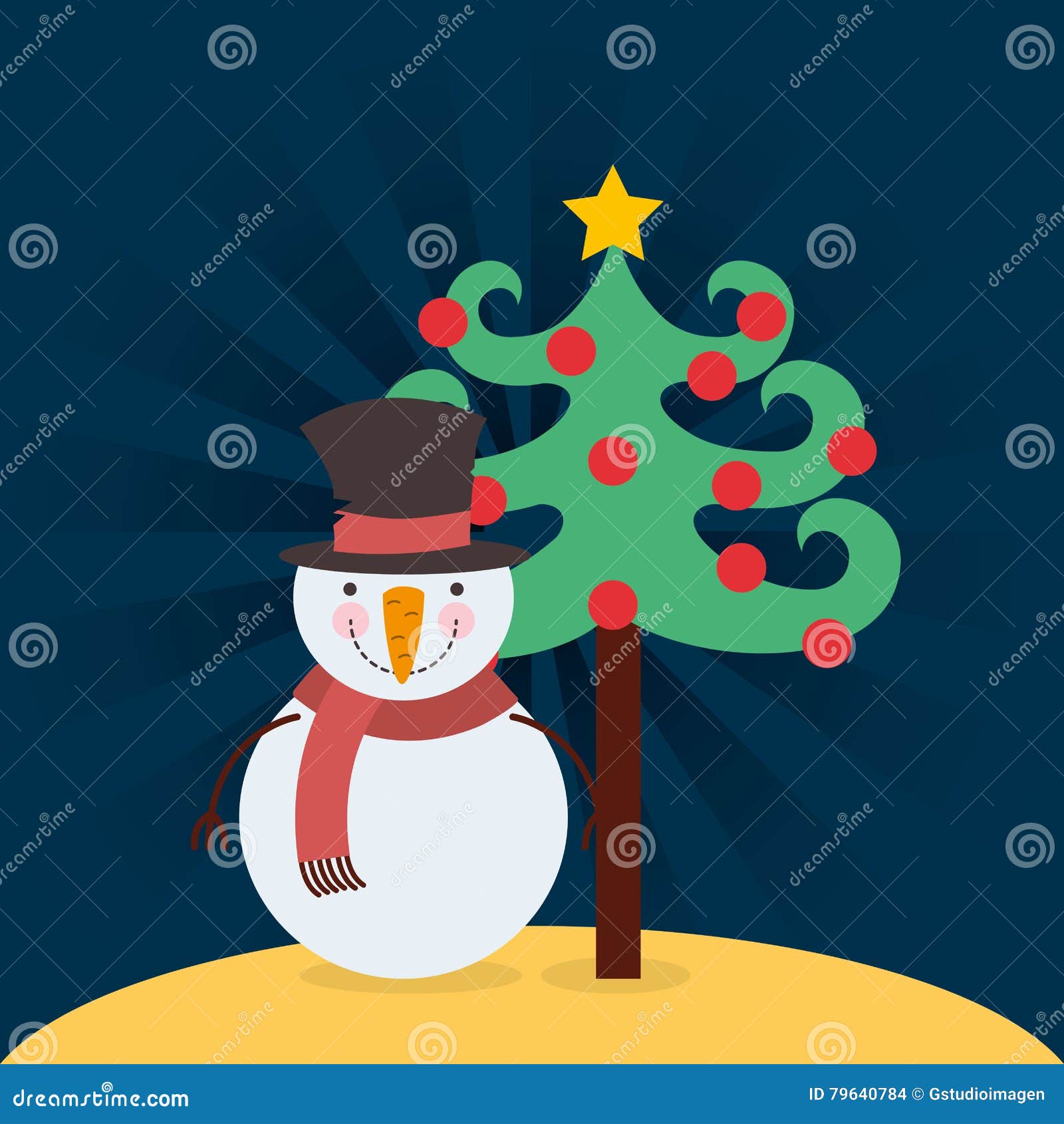 Happy Merry Christmas Character Stock Illustration - Illustration of ...