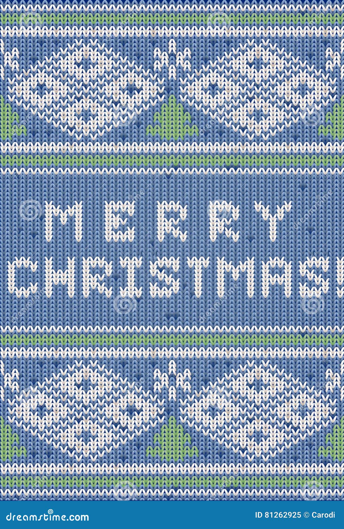 Happy Merry Christmas Knitted Background Stock Vector - Illustration of ...