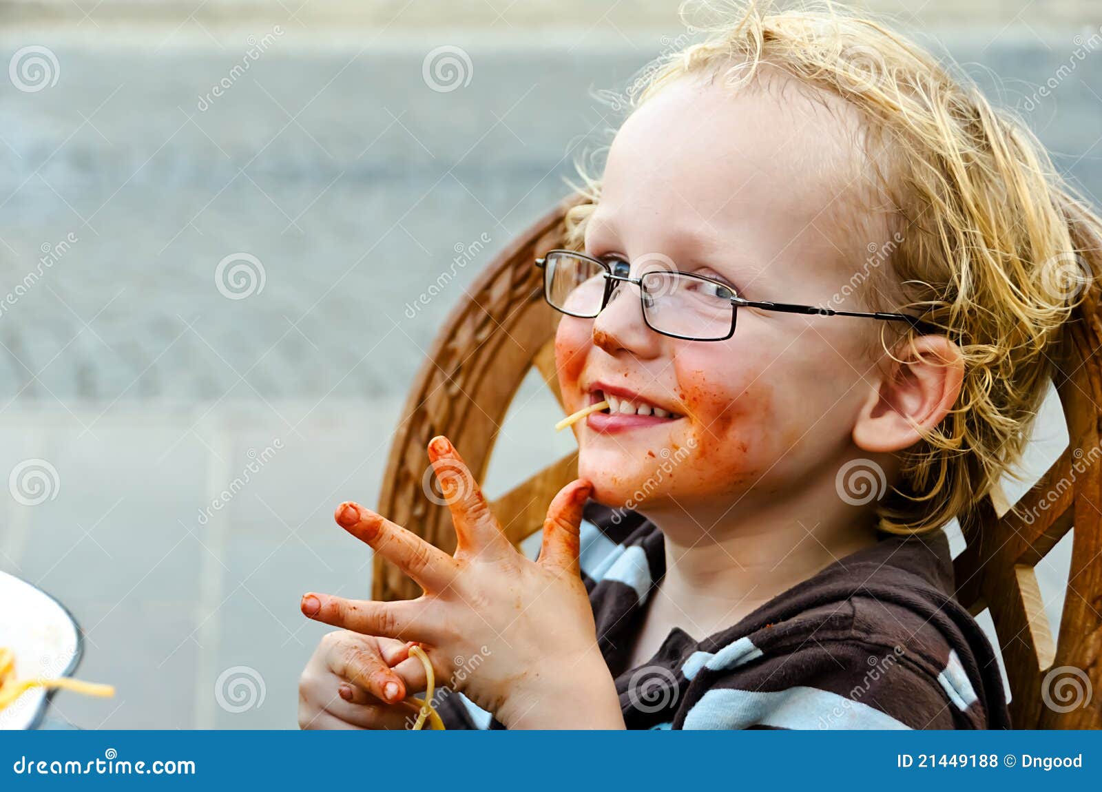 Happy Messy Eater stock photo. Image of happy, treat - 21449188