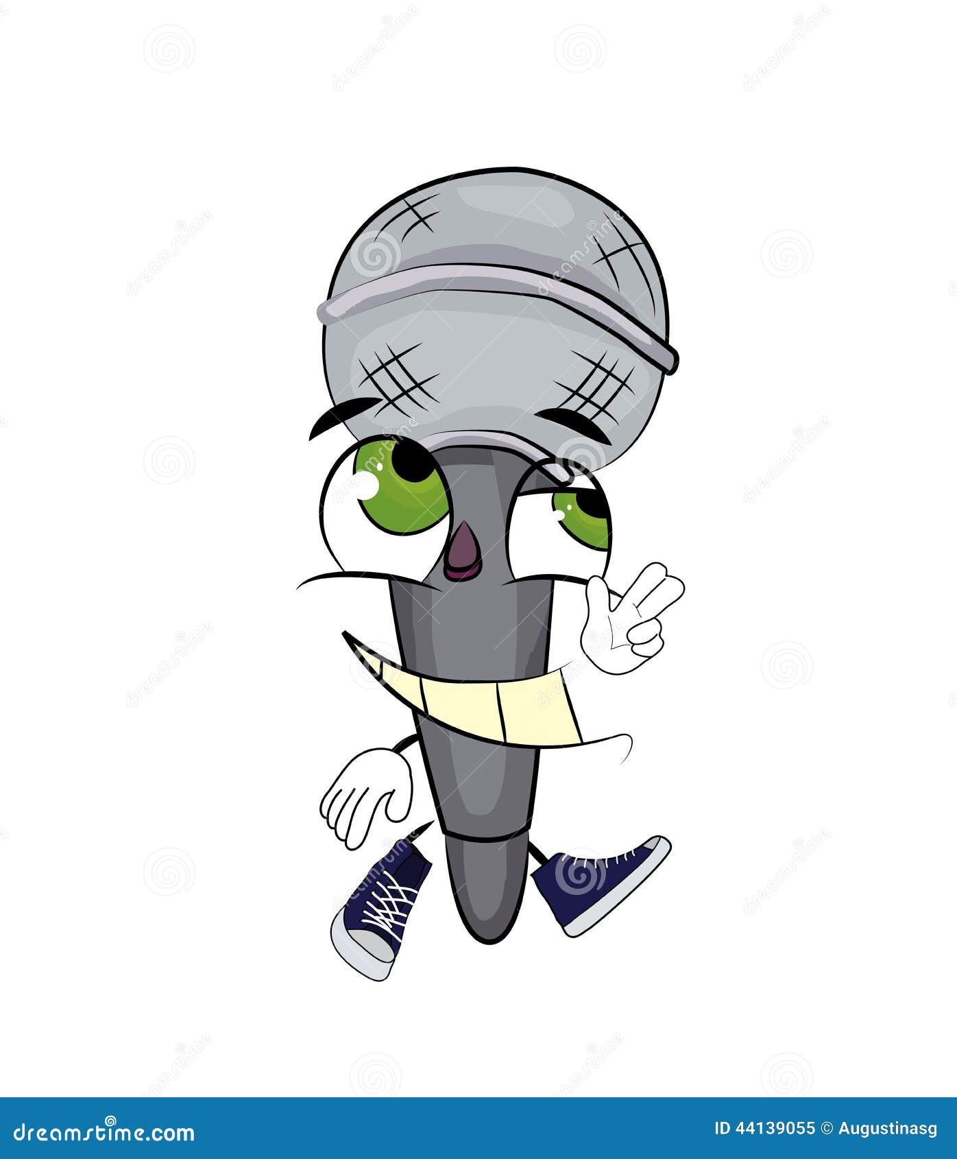 Happy Microphone Cartoon Stock Illustration | CartoonDealer.com #44139055