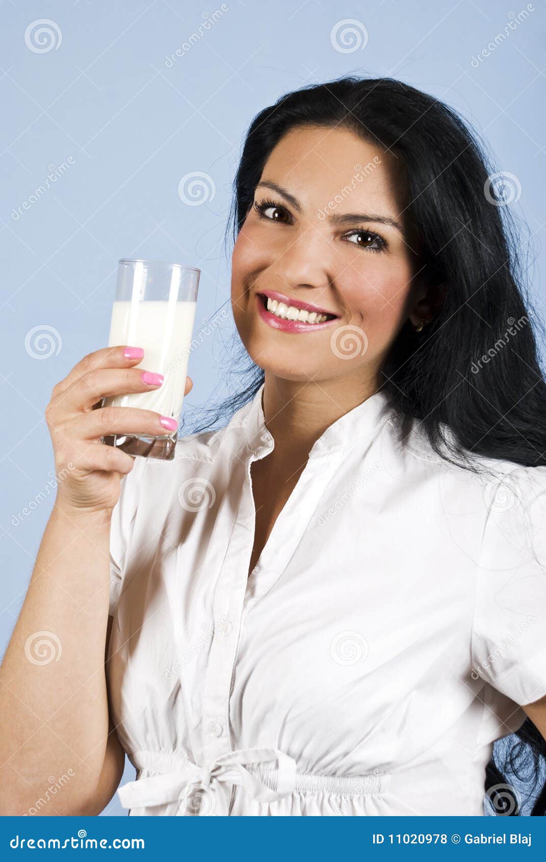 Happy milk woman stock photo. Image of calcium, beautiful - 11020978