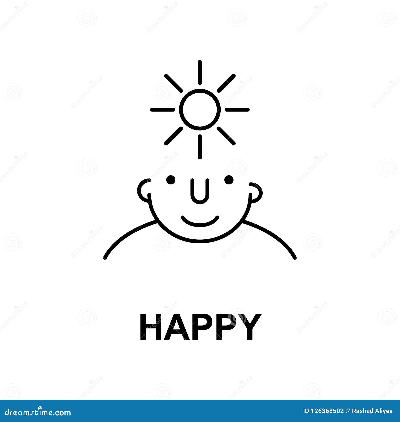Happy on Mind Icon. Element of Human Mind Icon for Mobile Concept and ...