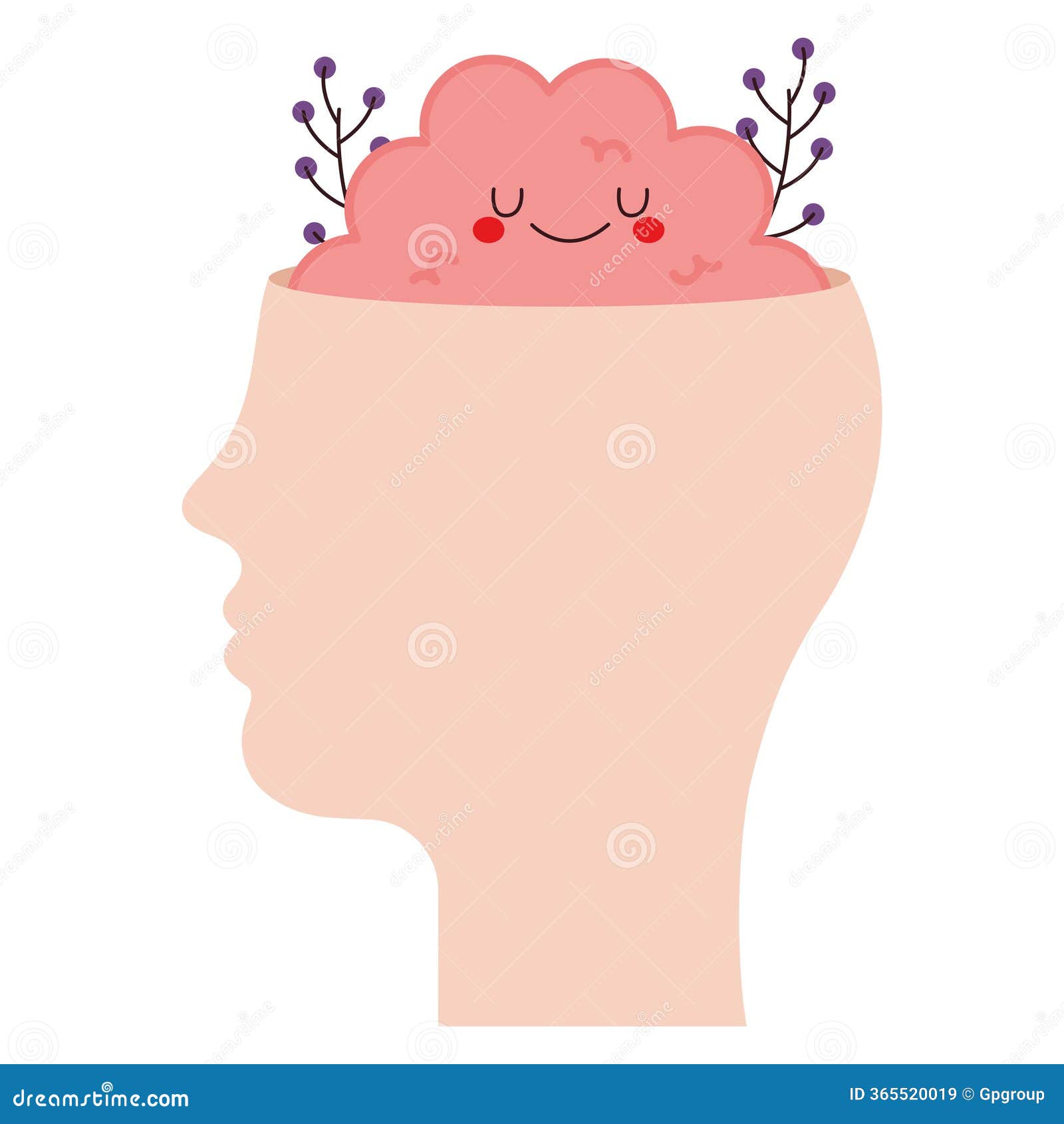 Happy Mind Icon In Line Design. Happy, Minds, Positive, Mental ...