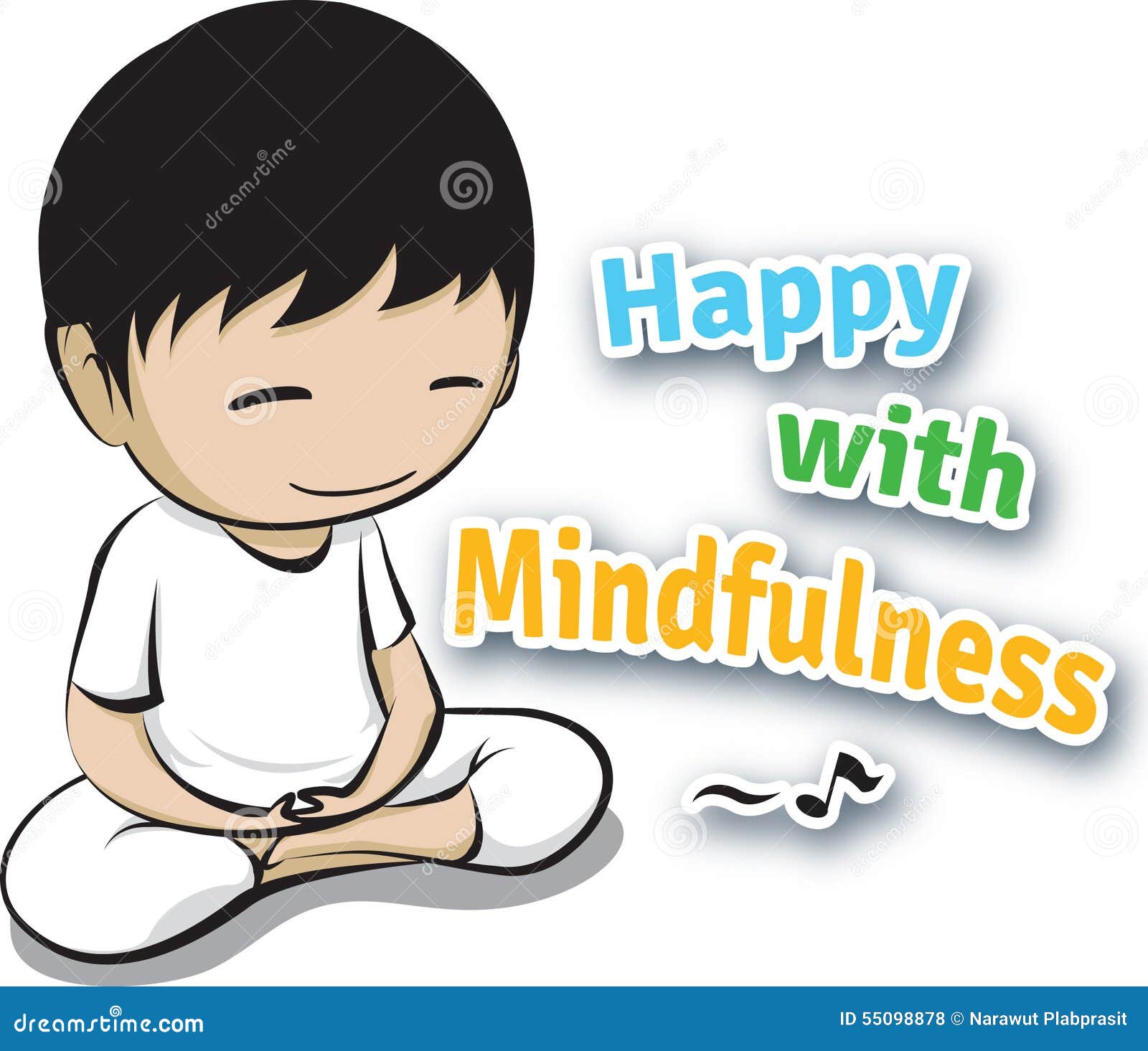 Happy with Mindfulness stock illustration. Illustration of happy - 55098878 Happy with Mindfulness stock illustration. Illustration of happy - 55098878