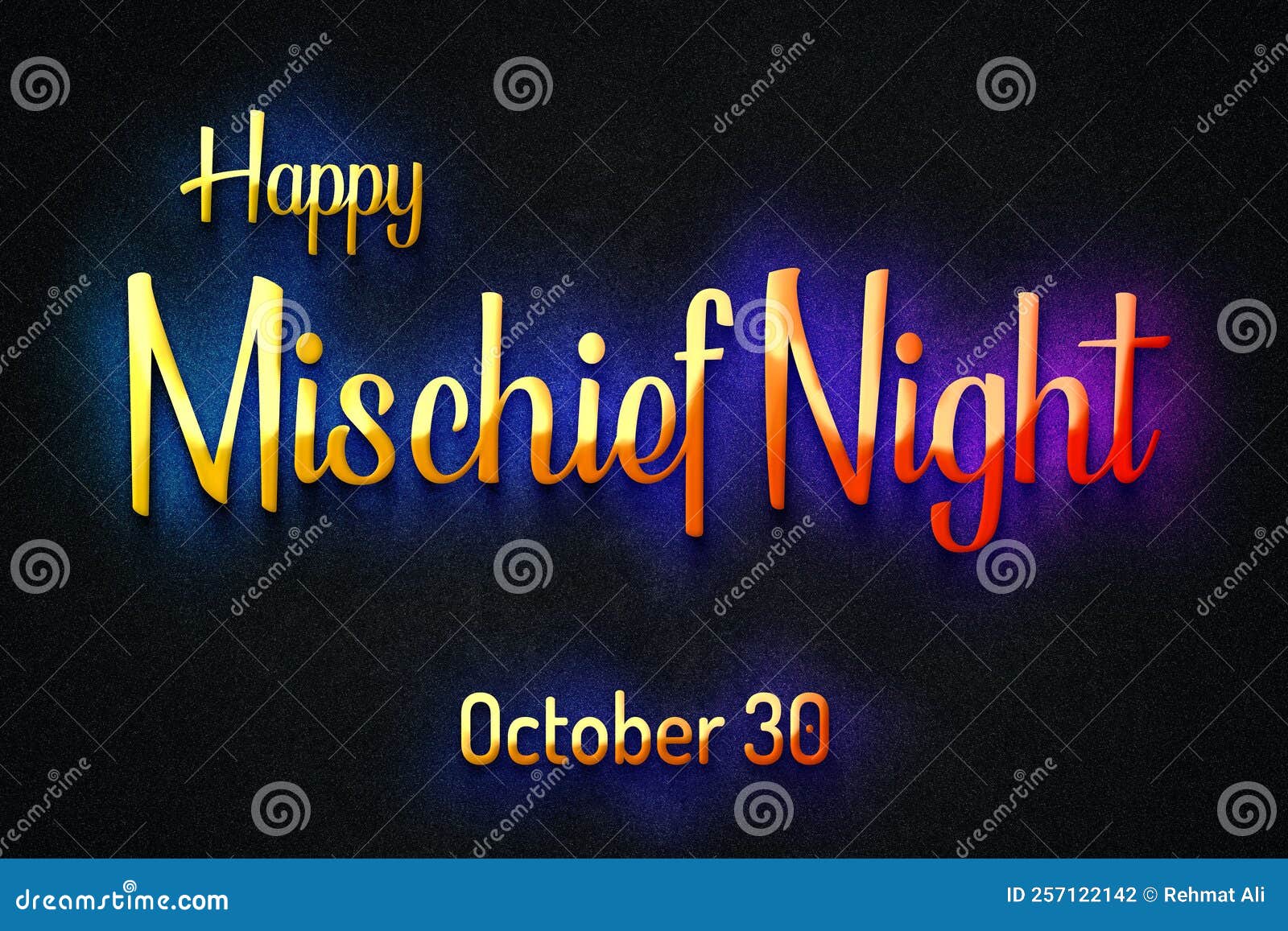 Happy Mischief Night, October 30, Empty Space for Text, Copy Space ...