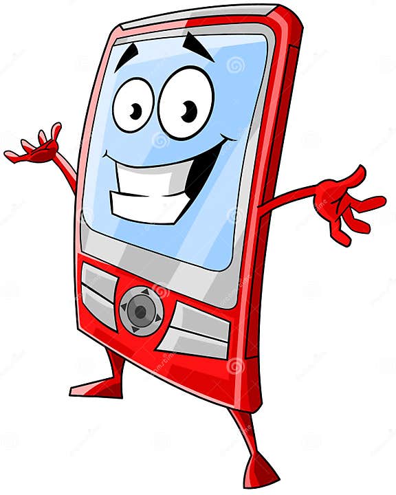 Happy mobile phone stock vector. Illustration of electronic - 19922181