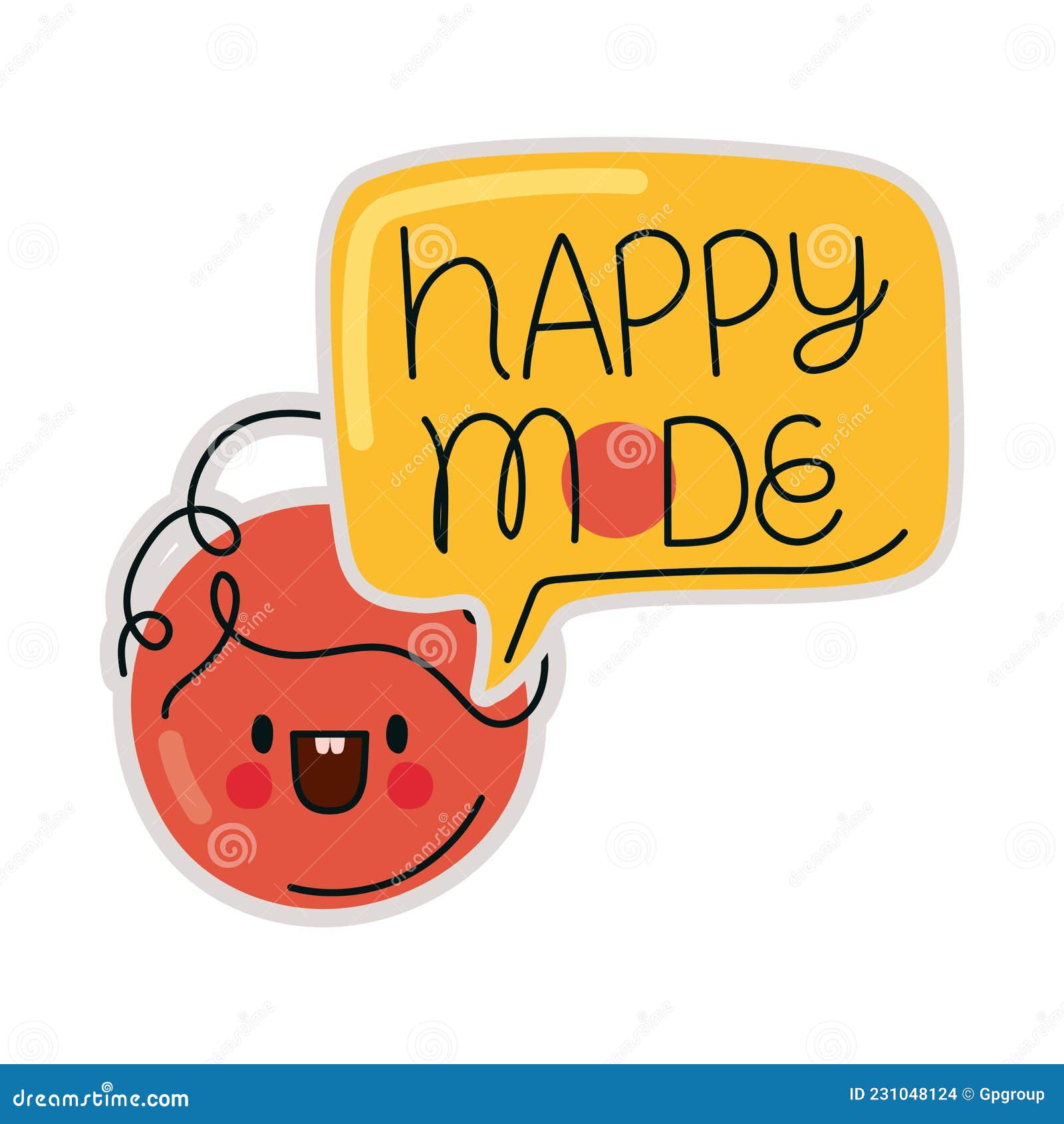 Happy mode patch stock vector. Illustration of expressions - 231048124