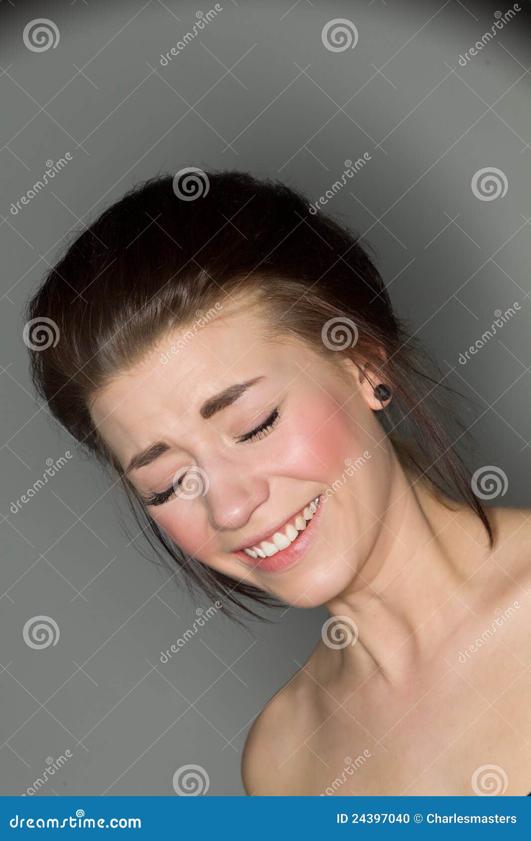 Happy Model, Caught Off Guard Stock Photo - Image of face, people: 24397040