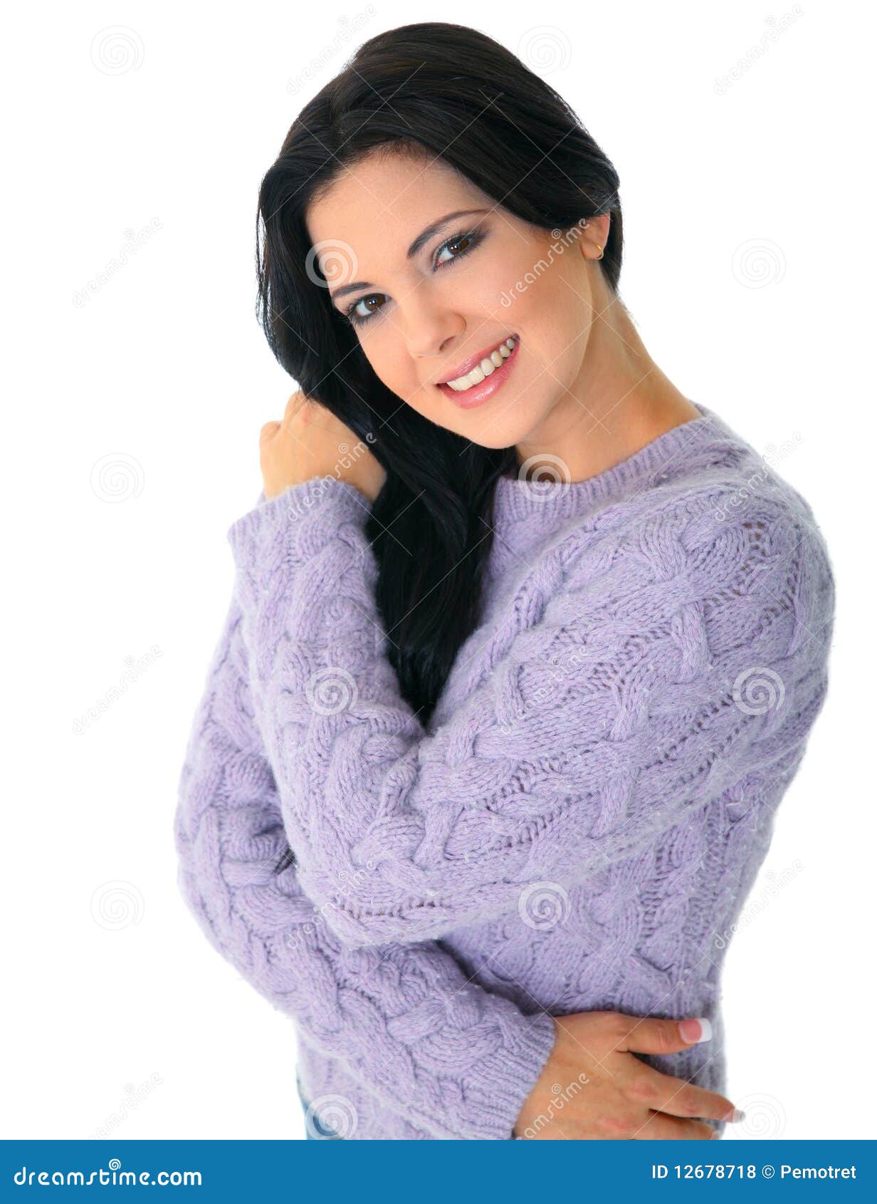 Happy Model Posing stock photo. Image of beauty, isolated - 12678718