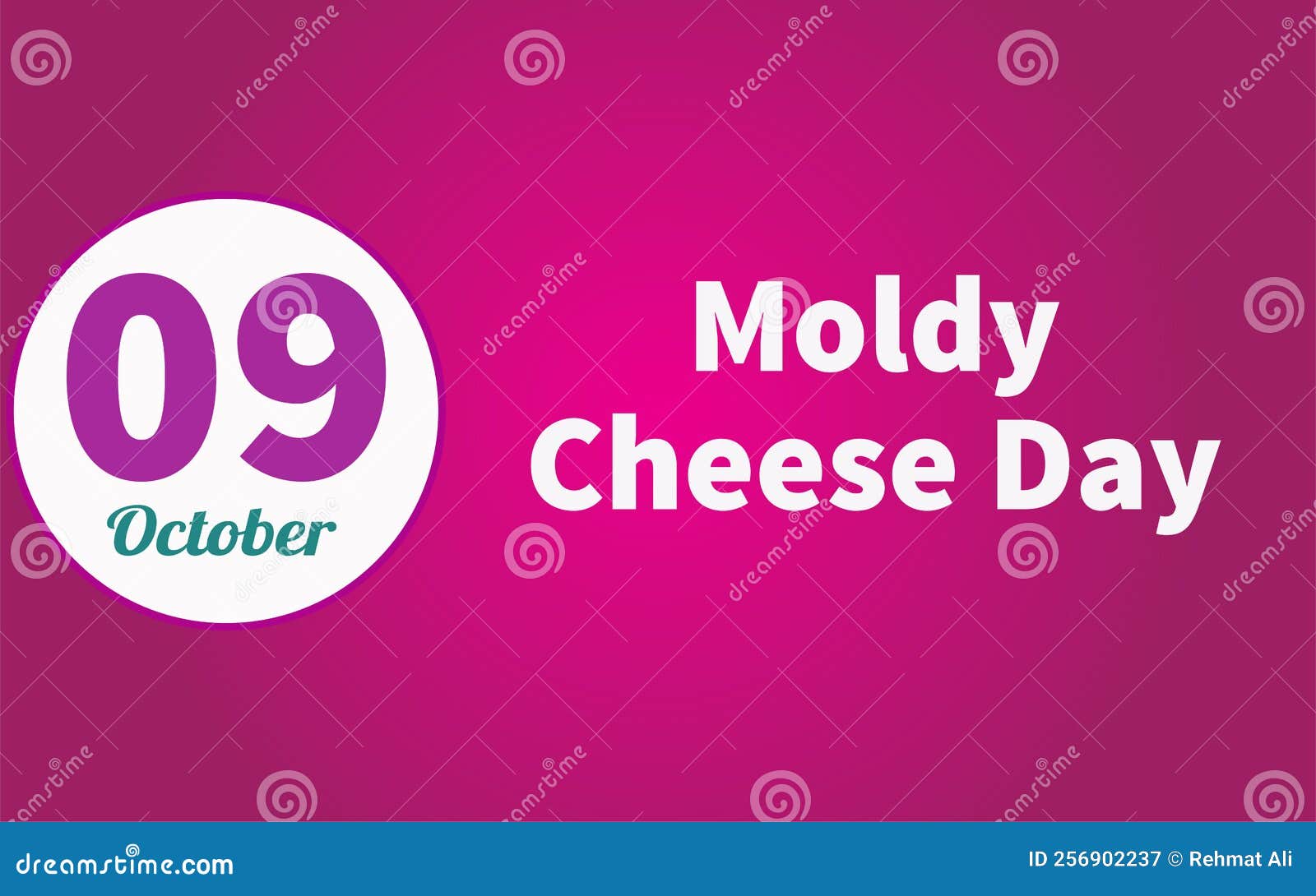 Happy Moldy Cheese Day, October 09. Calendar of October Retro Text ...