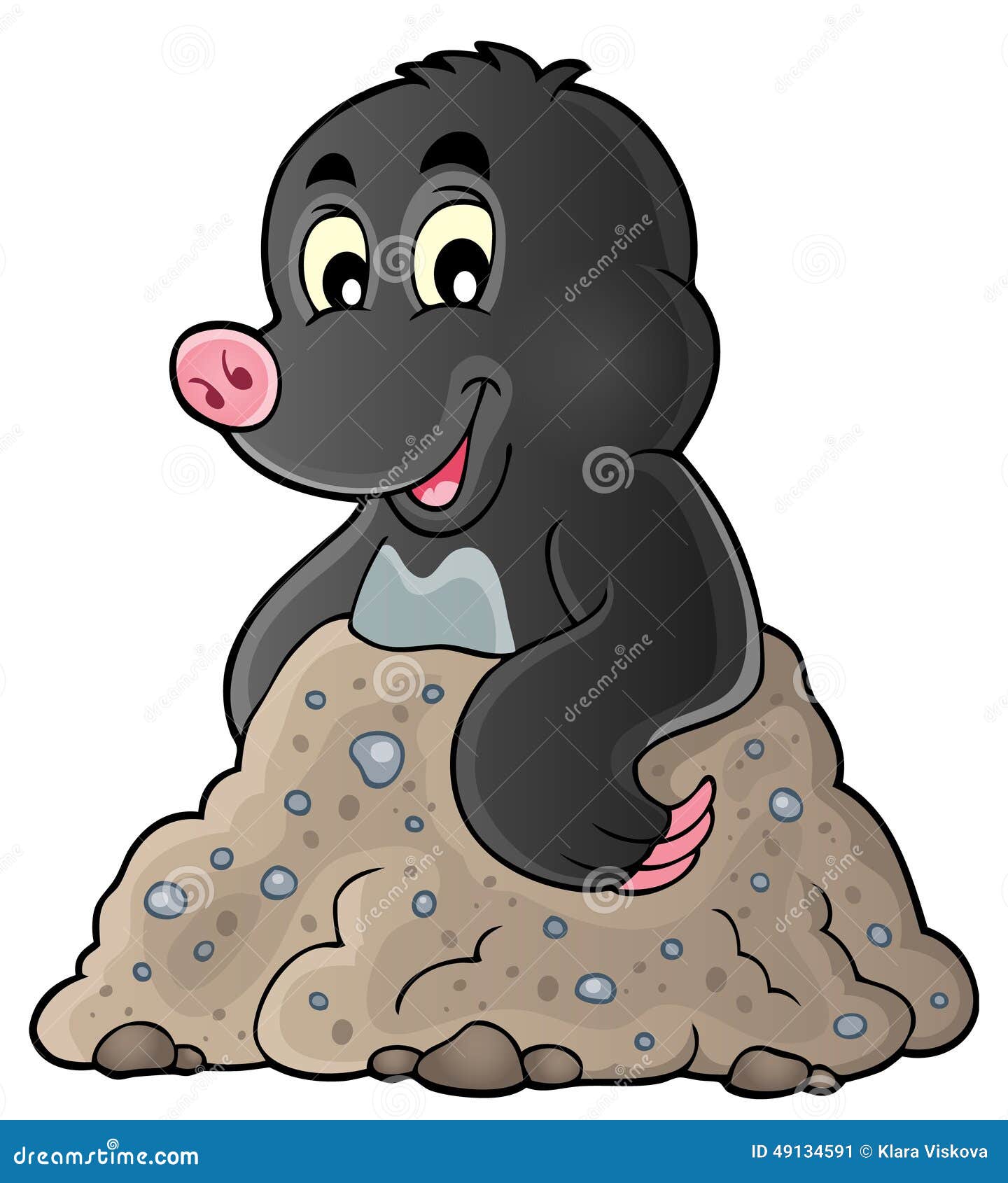 Happy mole theme image 1 stock vector. Illustration of smiling - 49134591