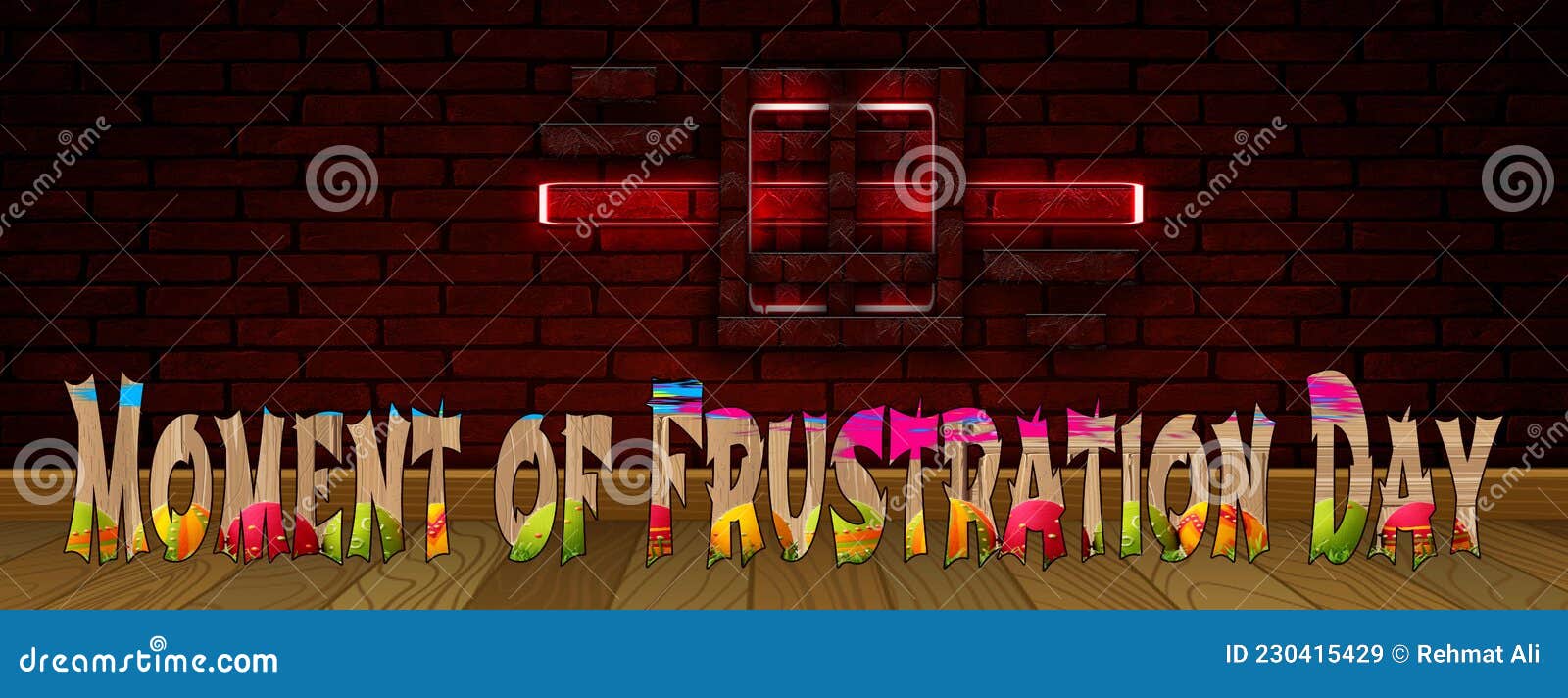 October, Moment of Frustration Day, Text Effect on Bricks Background ...