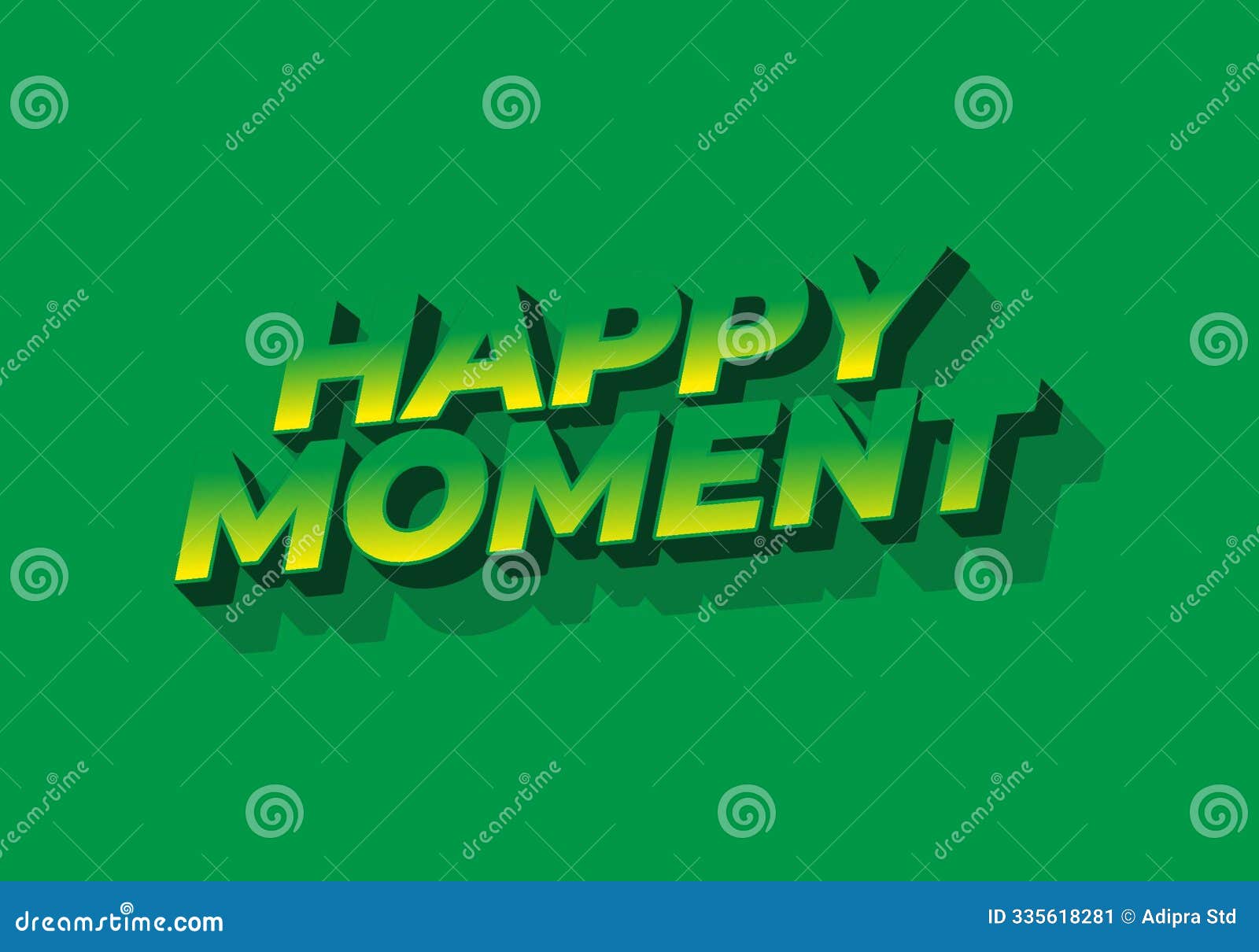 Happy Moment. Text Effect in 3D Style with Modern Colors Stock Vector ...