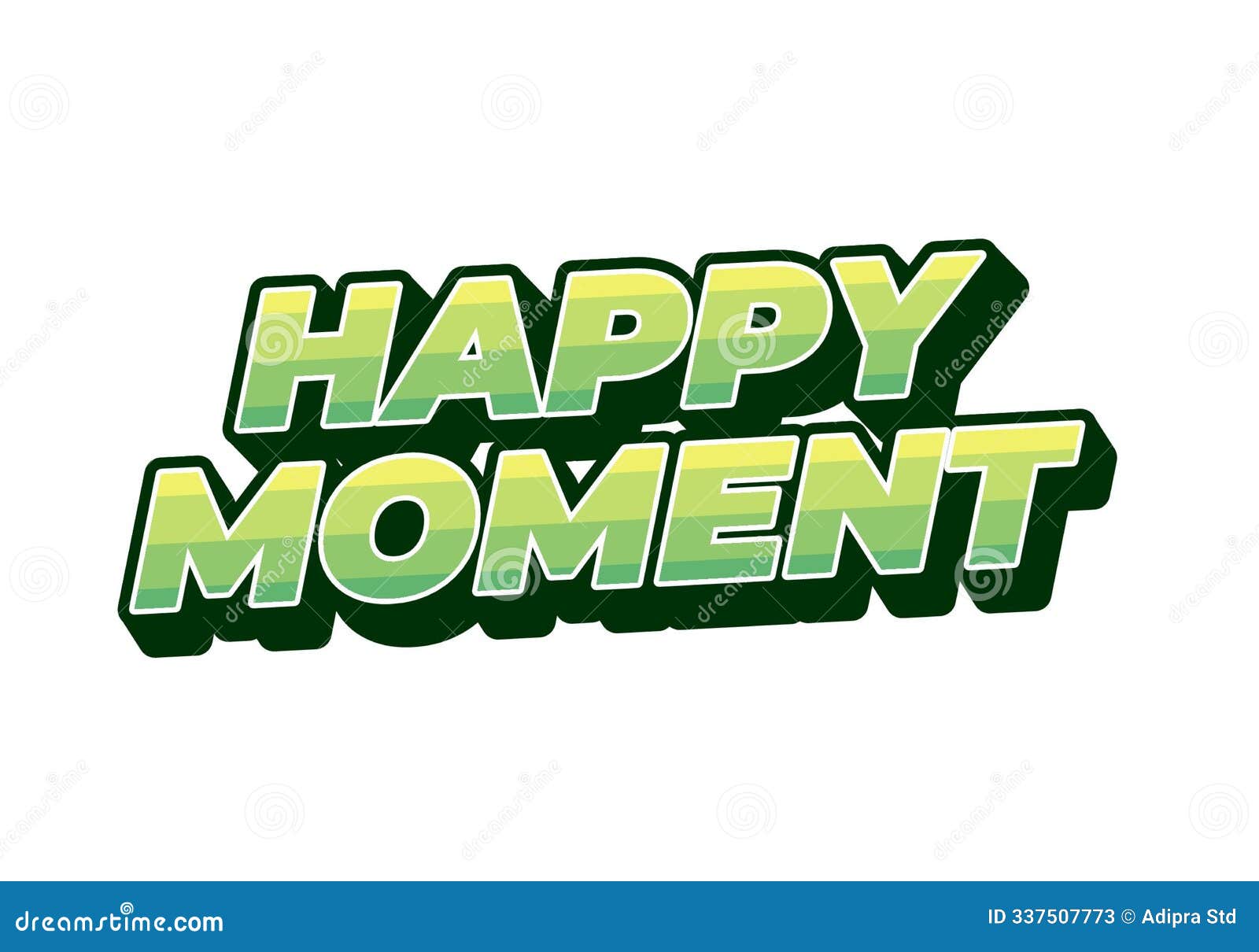 Happy Moment. Text Effect in 3D Style with Modern Colors Stock ...