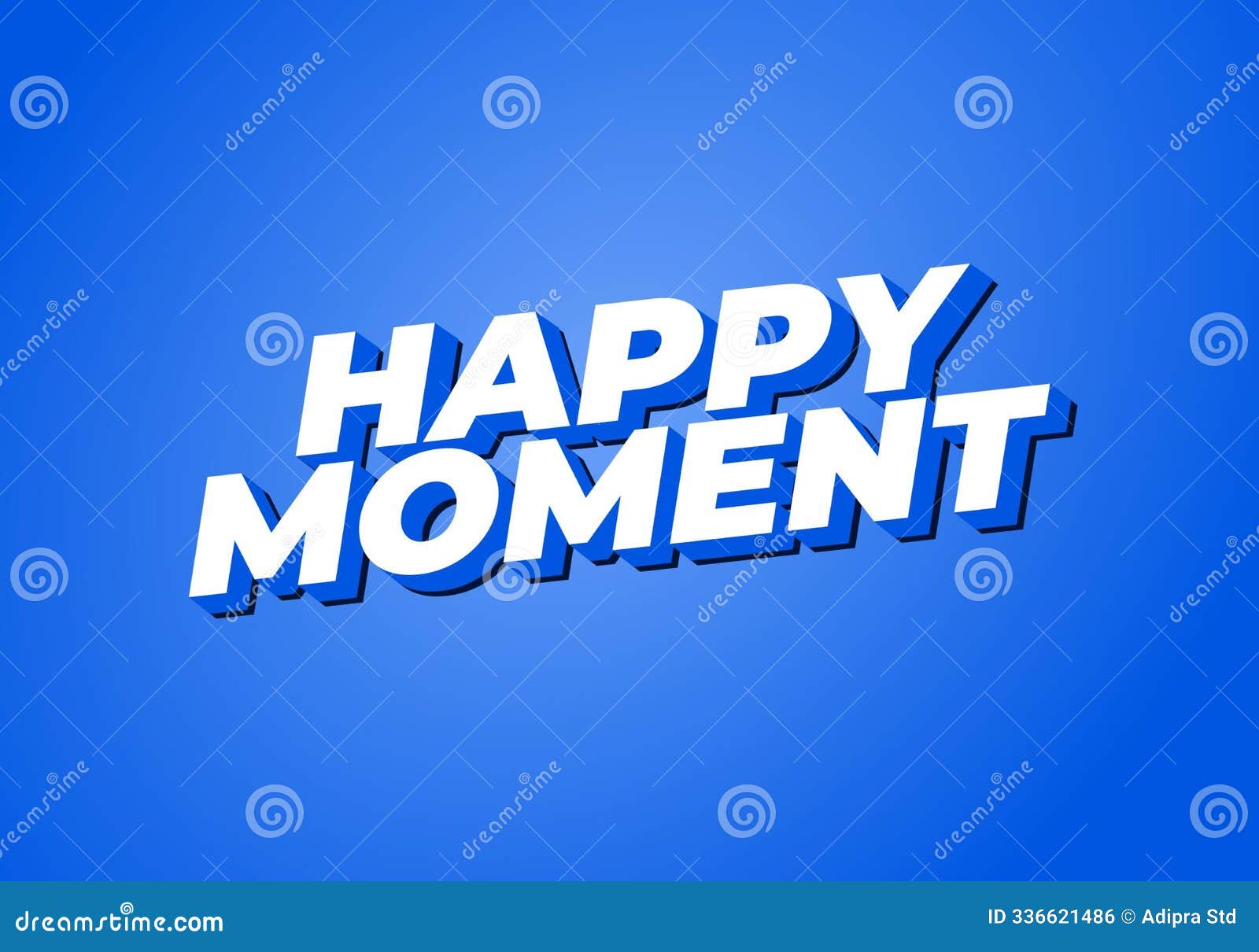 Happy Moment. Text Effect in 3D Style with Modern Colors Stock ...