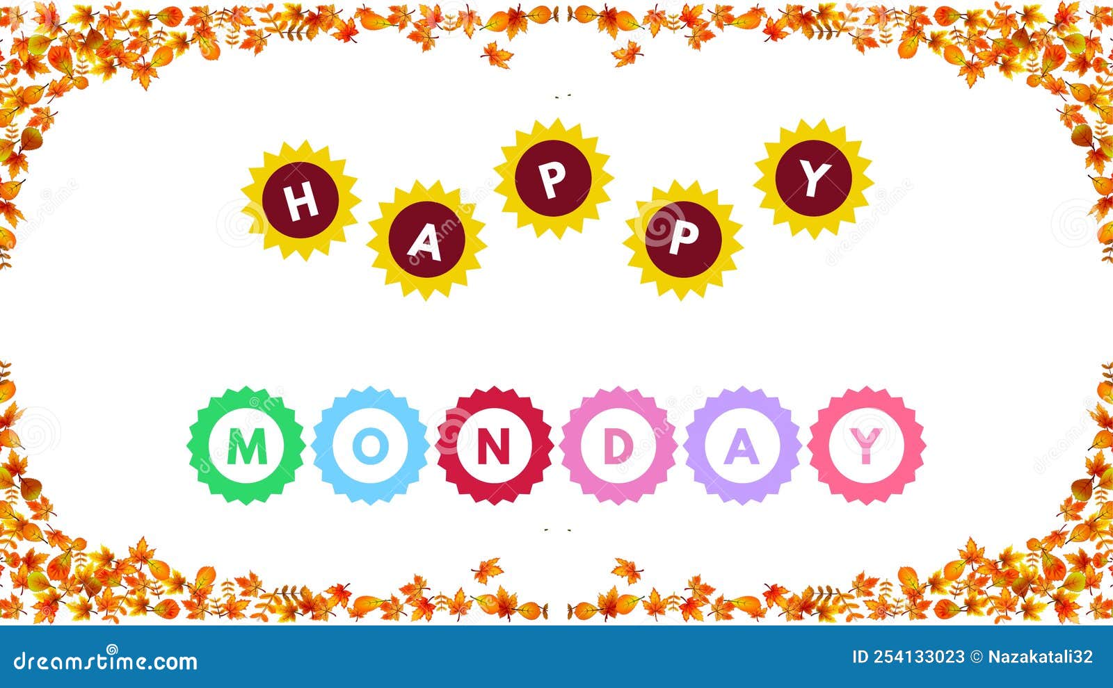 Happy Monday on White Background. Circle or Round Badge. Cool and ...