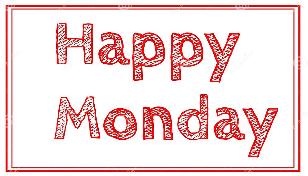 Happy Monday background stock illustration. Illustration of line ...