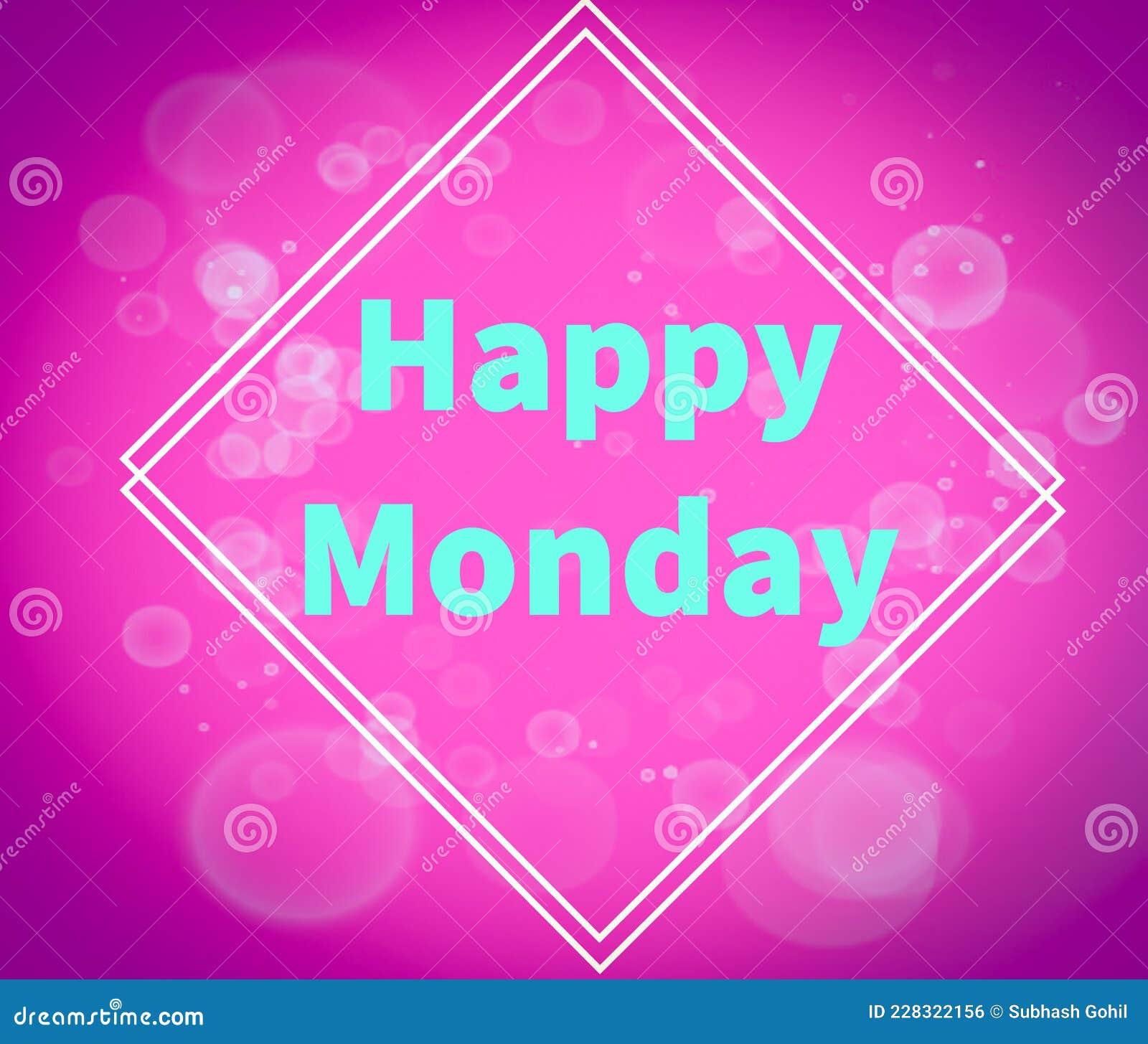 Happy Monday background stock illustration. Illustration of pink ...