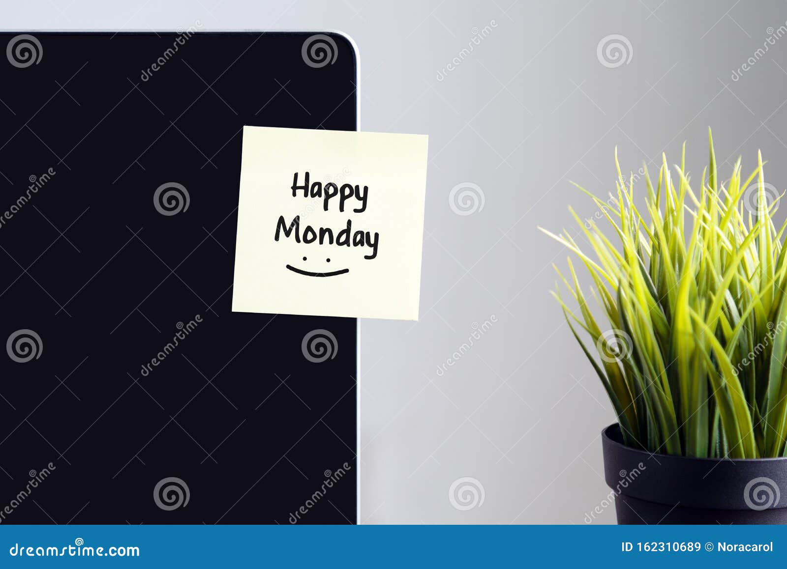 Happy Monday Text on Sticky Note Stock Image - Image of business ...